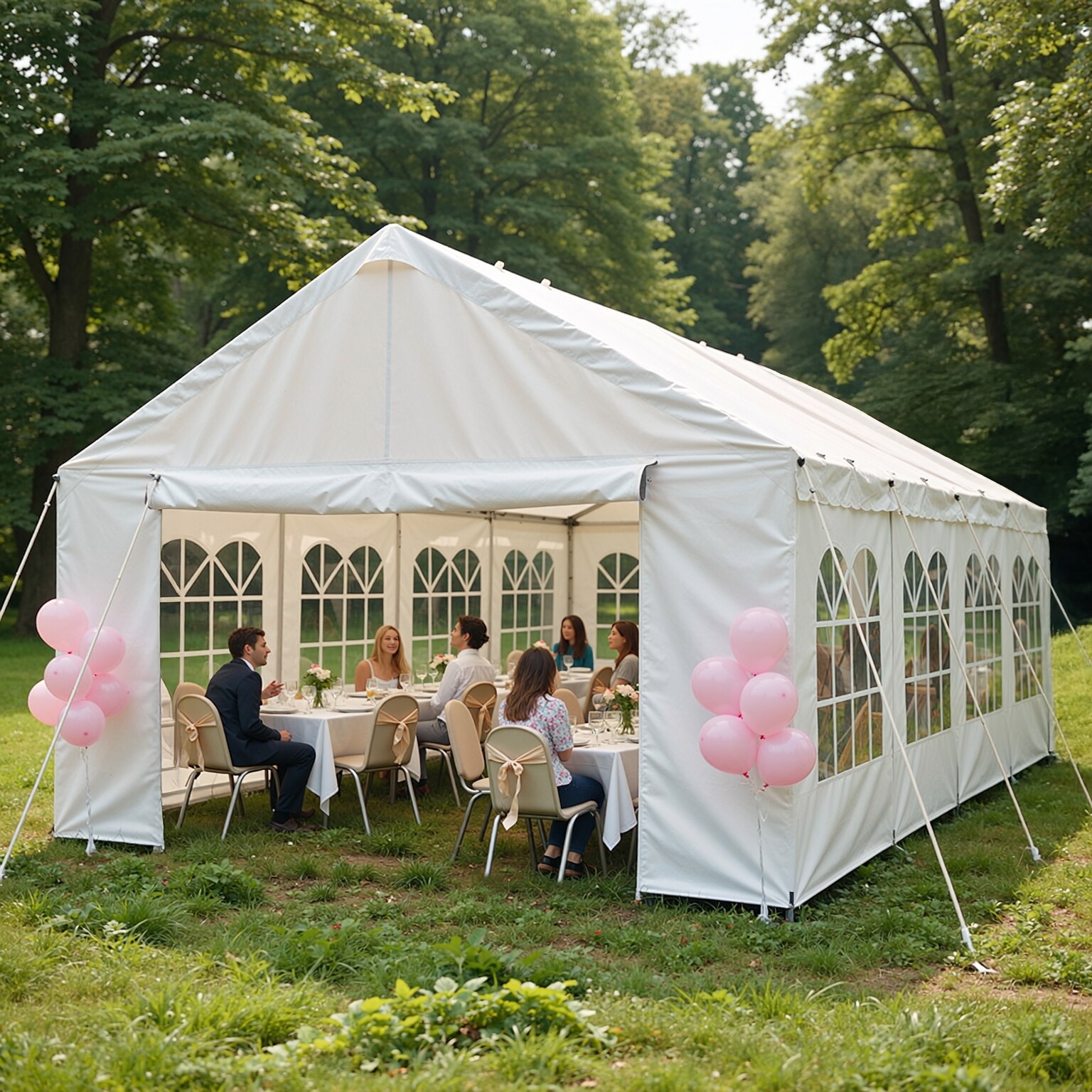 Maocao Hoom 26-ft x 13-ft Rectangle White Party canopy in the Canopies ...