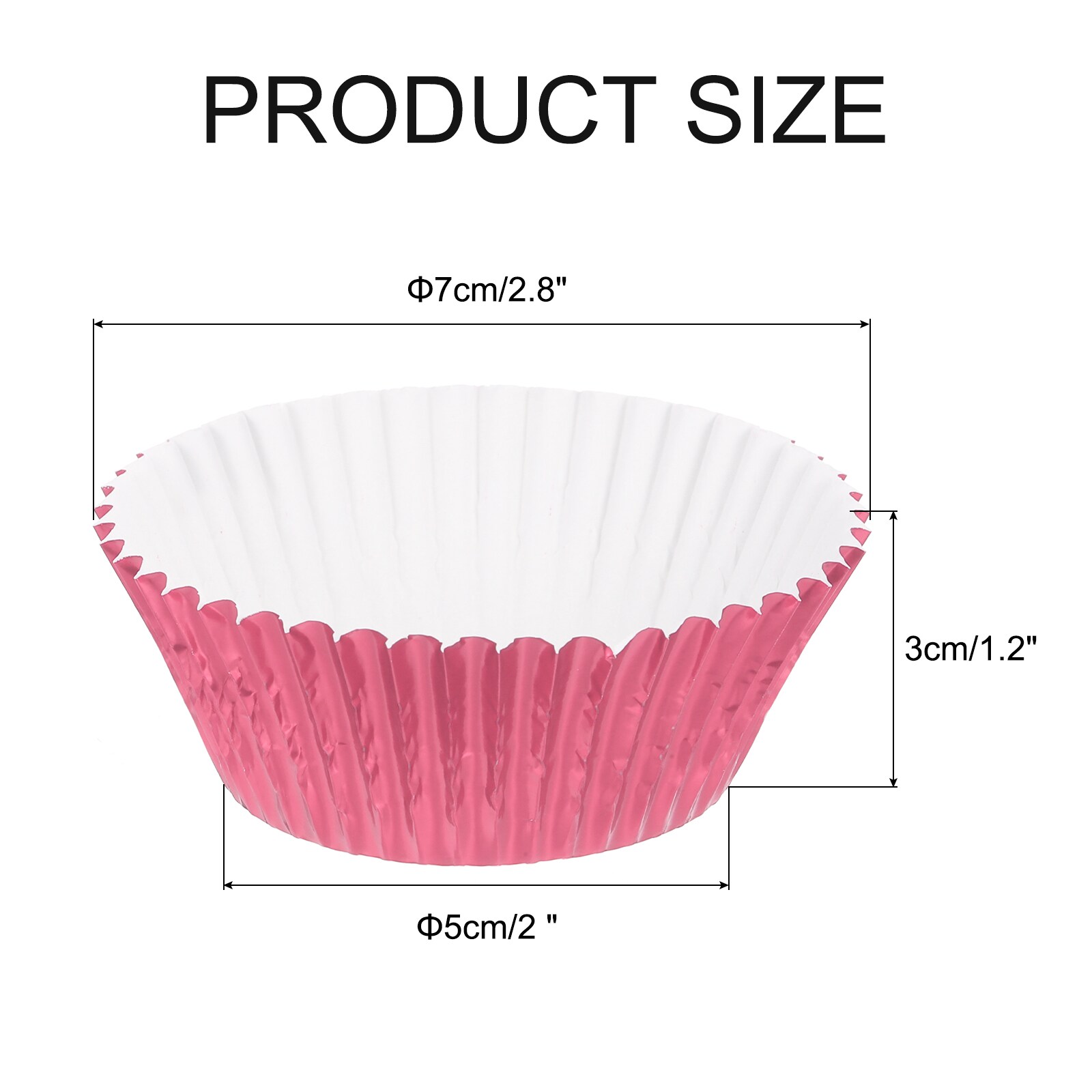 Unique Bargains 300pcs Foil Cupcake Liners Muffins Metallic Baking Cups ...