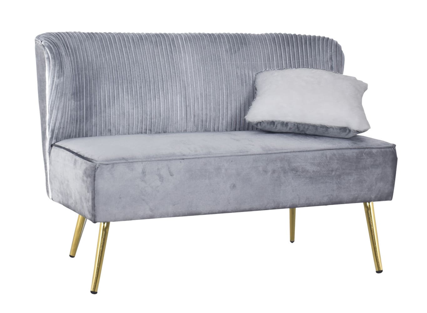 Home Design Midcentury 3 -Piece Corduroy Silver Gray Living Room Set in ...