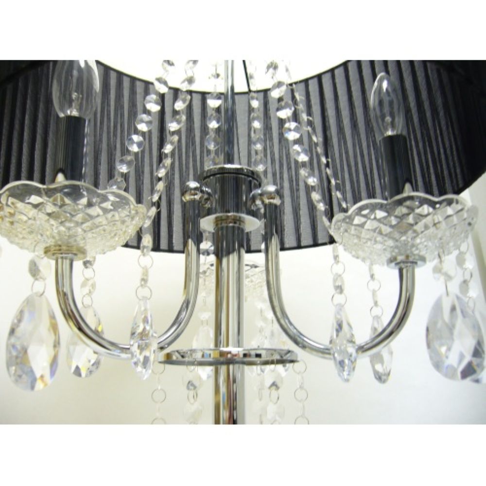 AOIZGMY 29.5 Inch White Chrome Crystal Inspired Table Lamp with Touch ...
