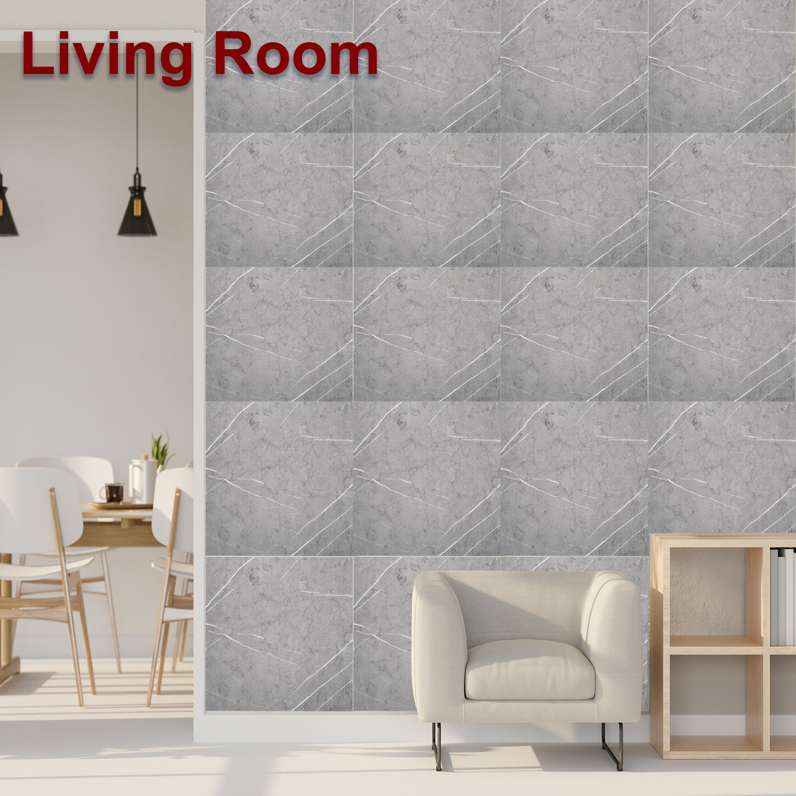 Harfington 15pcs Peel and Stick Marble Tiles Waterproof Wall Panel ...