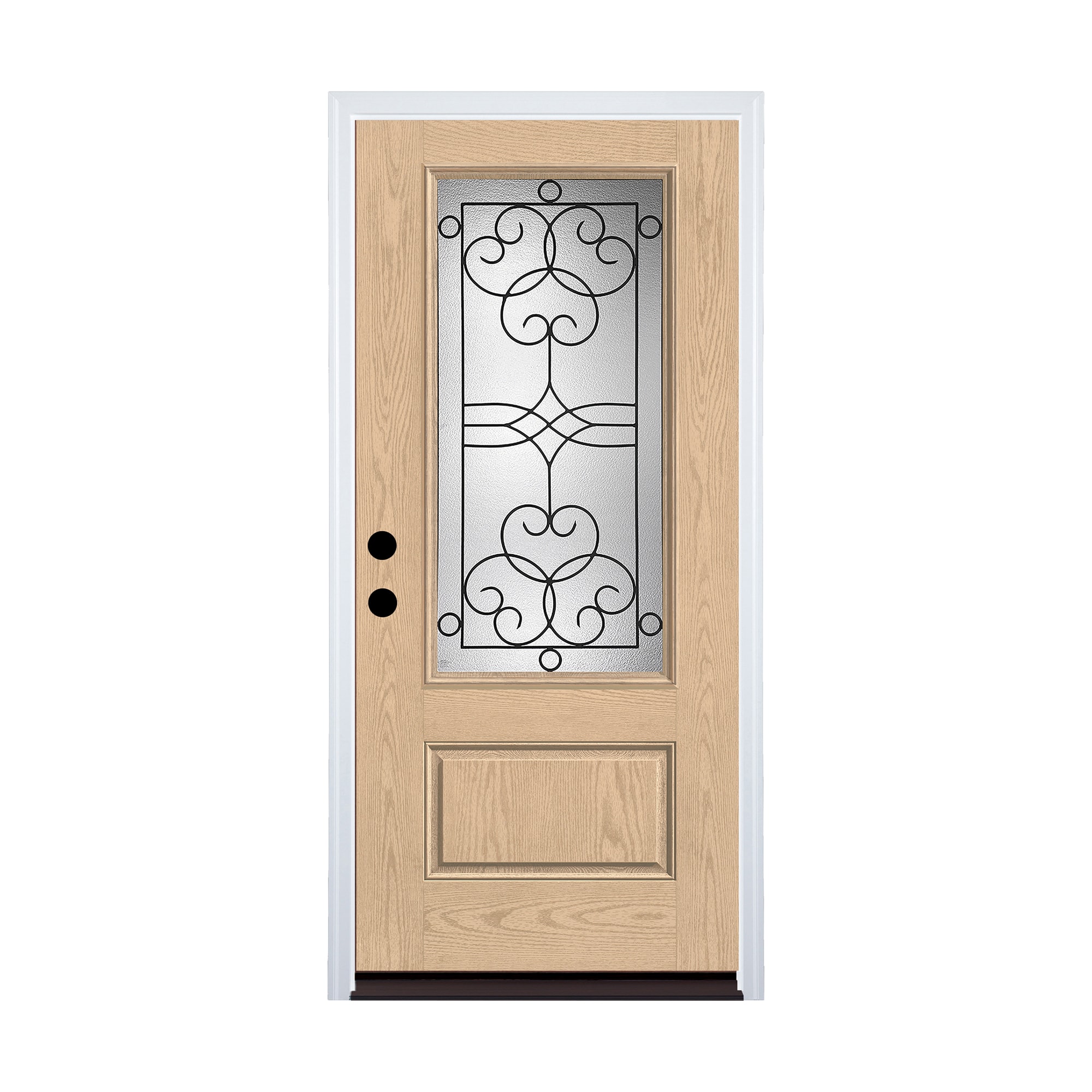 Therma-Tru Salinas 36-in x 80-in x 6-9/16-in Fiberglass Right-hand ...