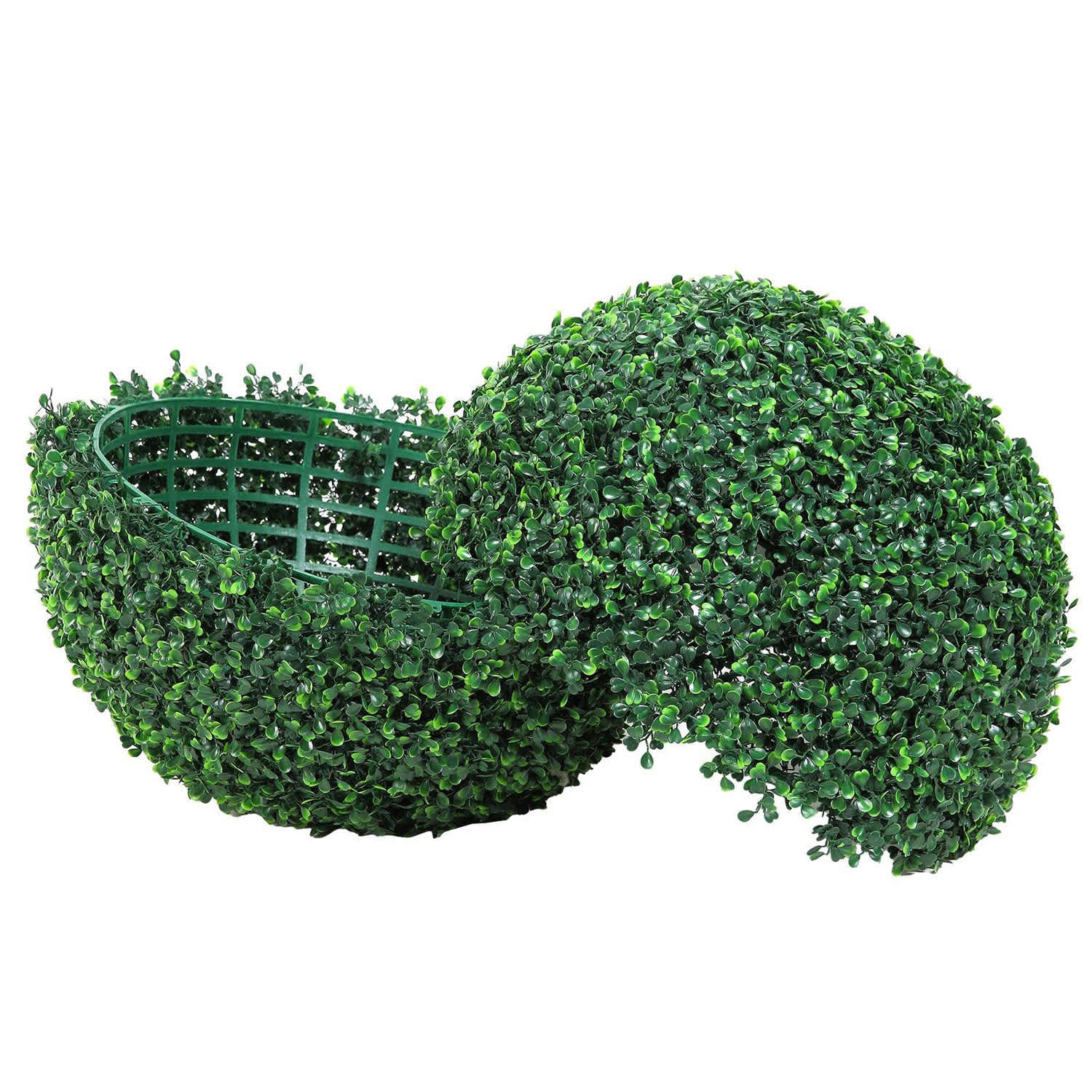 Choco Moon Artificial Topiaries Boxwood Trees 2 Pieces Ball Shape Faux ...
