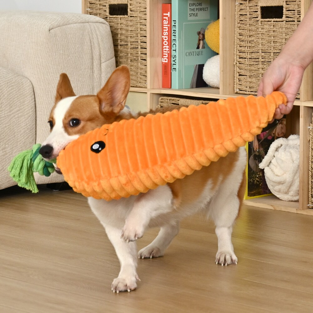 Heart & Herd Big Plush Carrot Polyester Plush Dog Toy in the Pet Toys ...