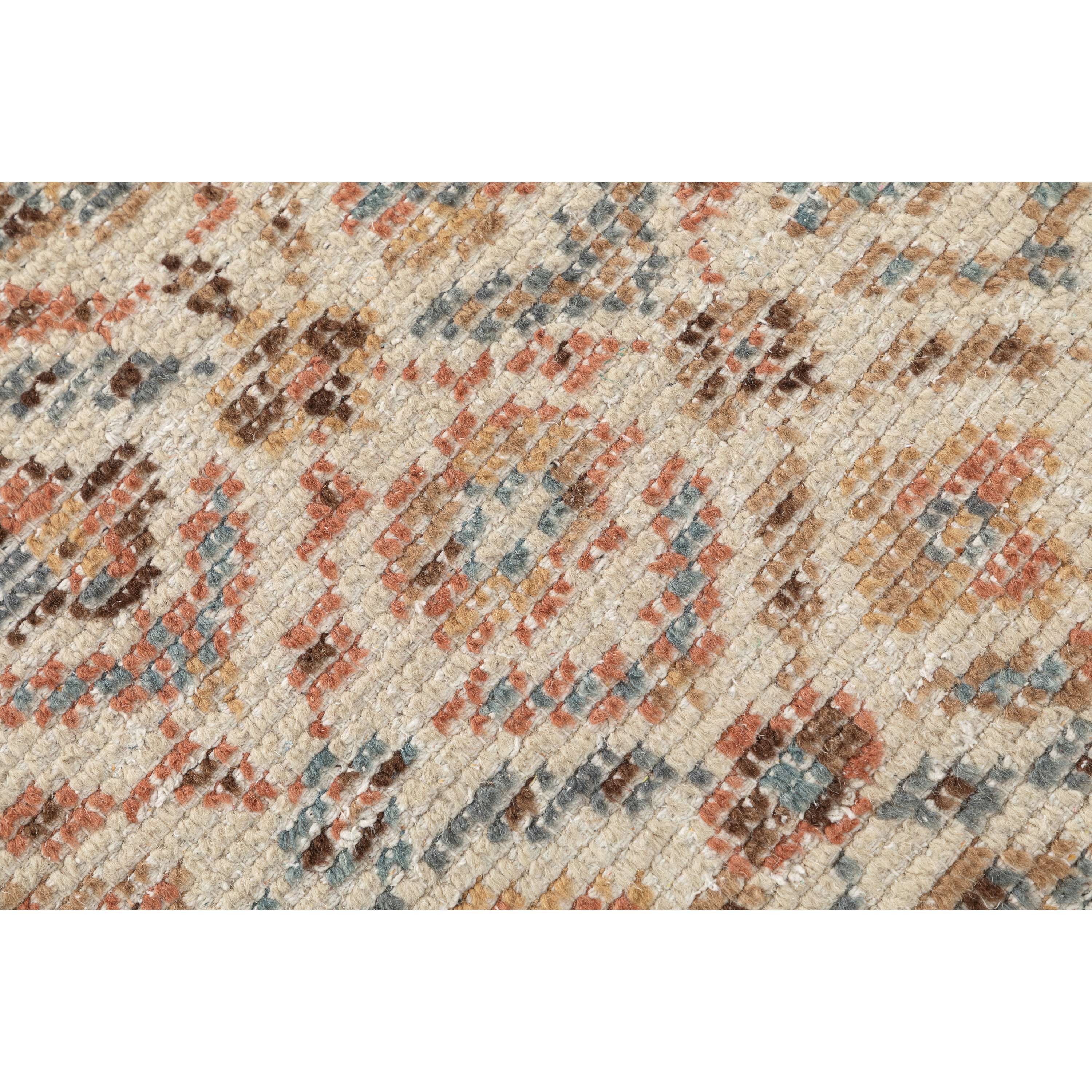 Obeetee Palace 3 x 5 (ft) Knotted Wool Beige Rectangular Indoor Trellis ...
