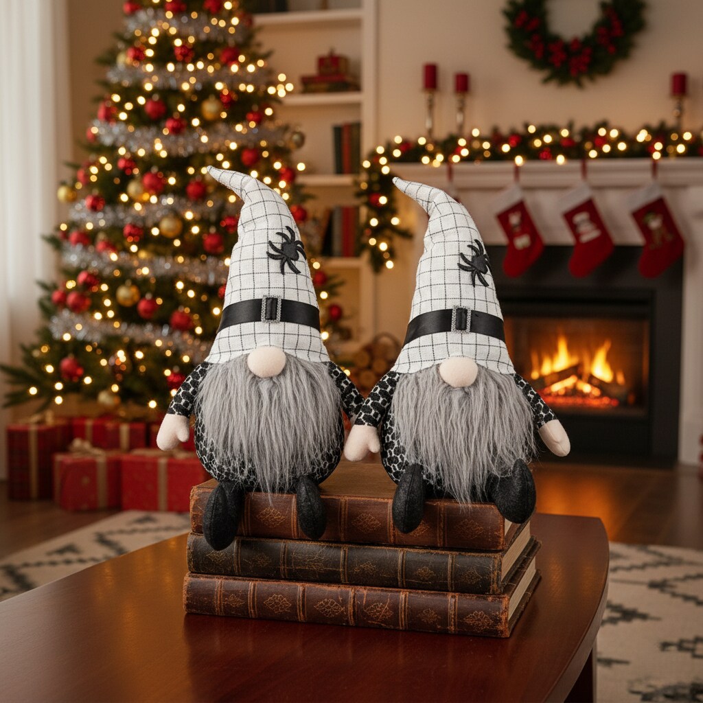 Upsimples 2 Piece Spooky Dwarf Christmas Decorations Handcrafted ...