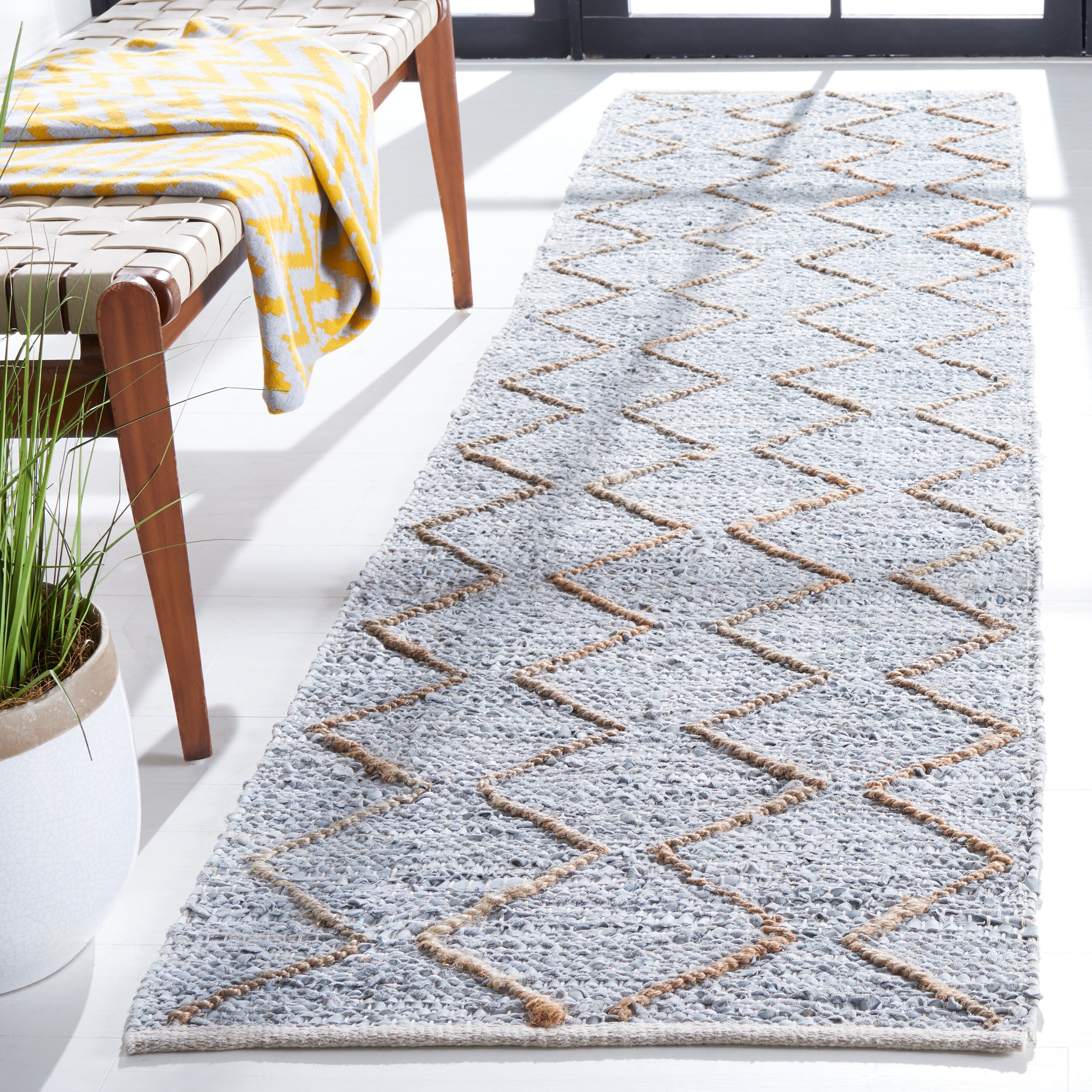 Safavieh Vintage Leather 803 Light Gray/Natural Contemporary 2ft-3in x ...