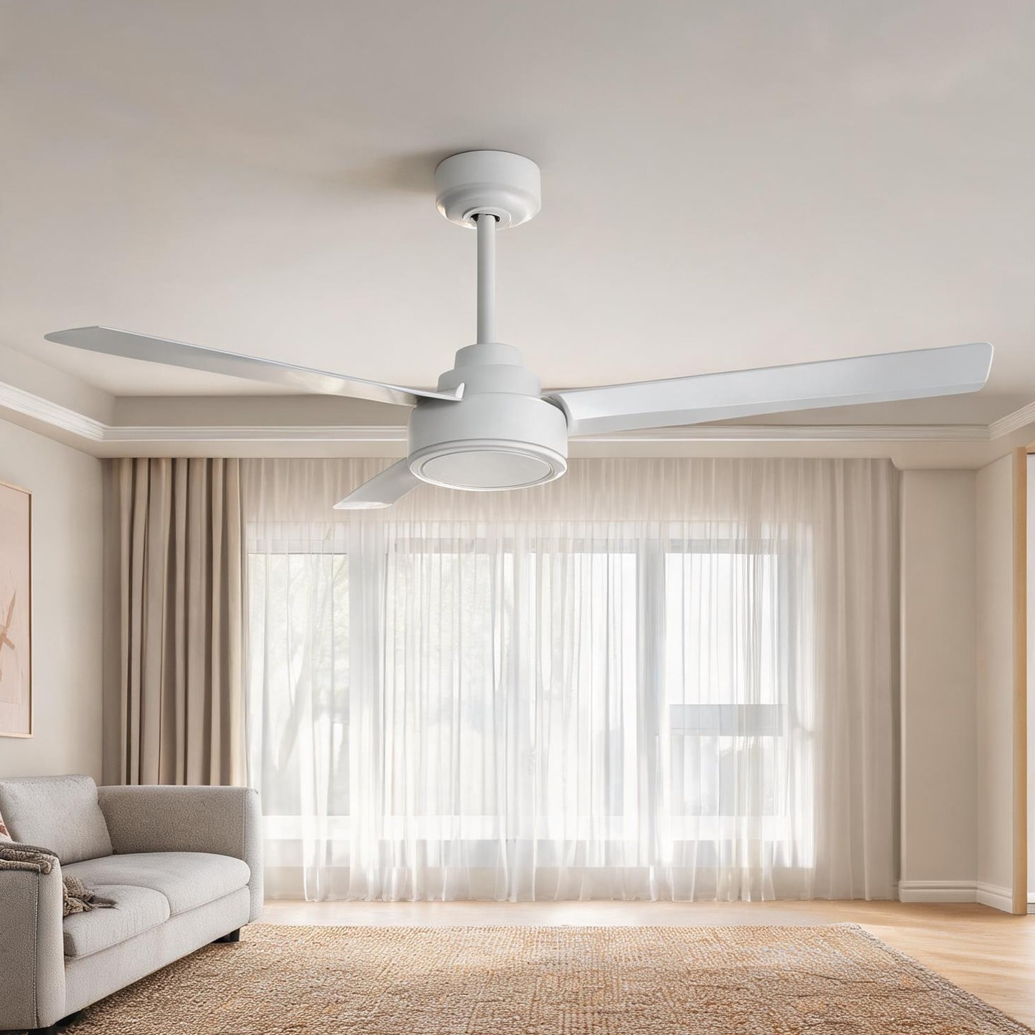 chillscreamni Modern 52-Inch Ceiling Fan with Remote 6-Speed DC Motor 3 ...
