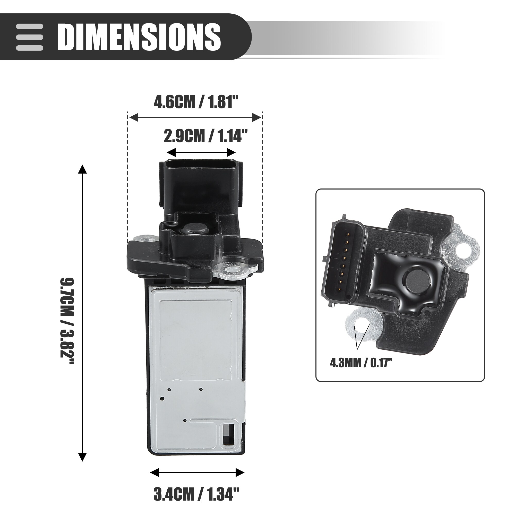 Unique Bargains Air Flow Sensor Meter MAF Sensor Airflow Replacement ...