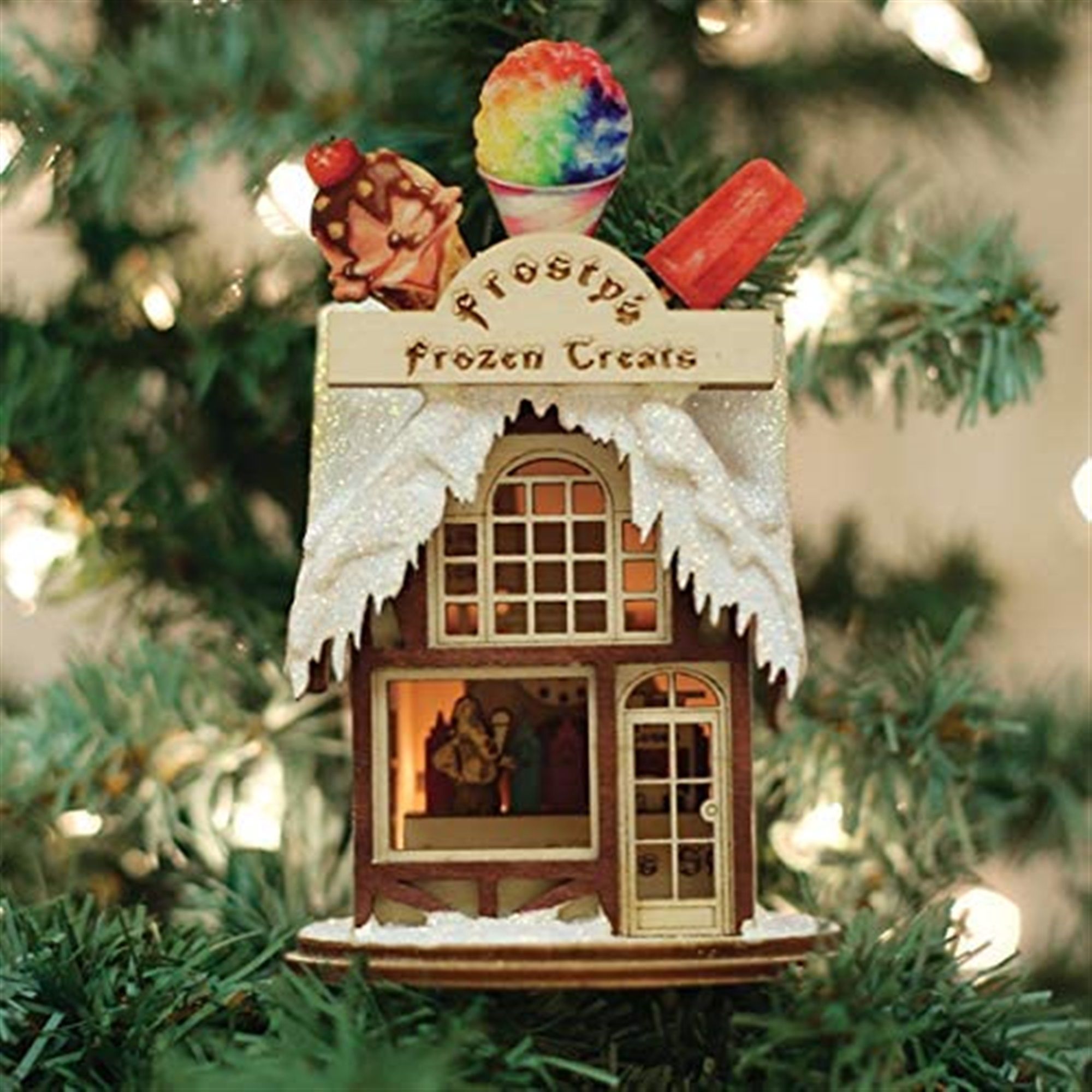 Old World Christmas Ginger Cottages Wooden Ornament - Frosty's Treat ...