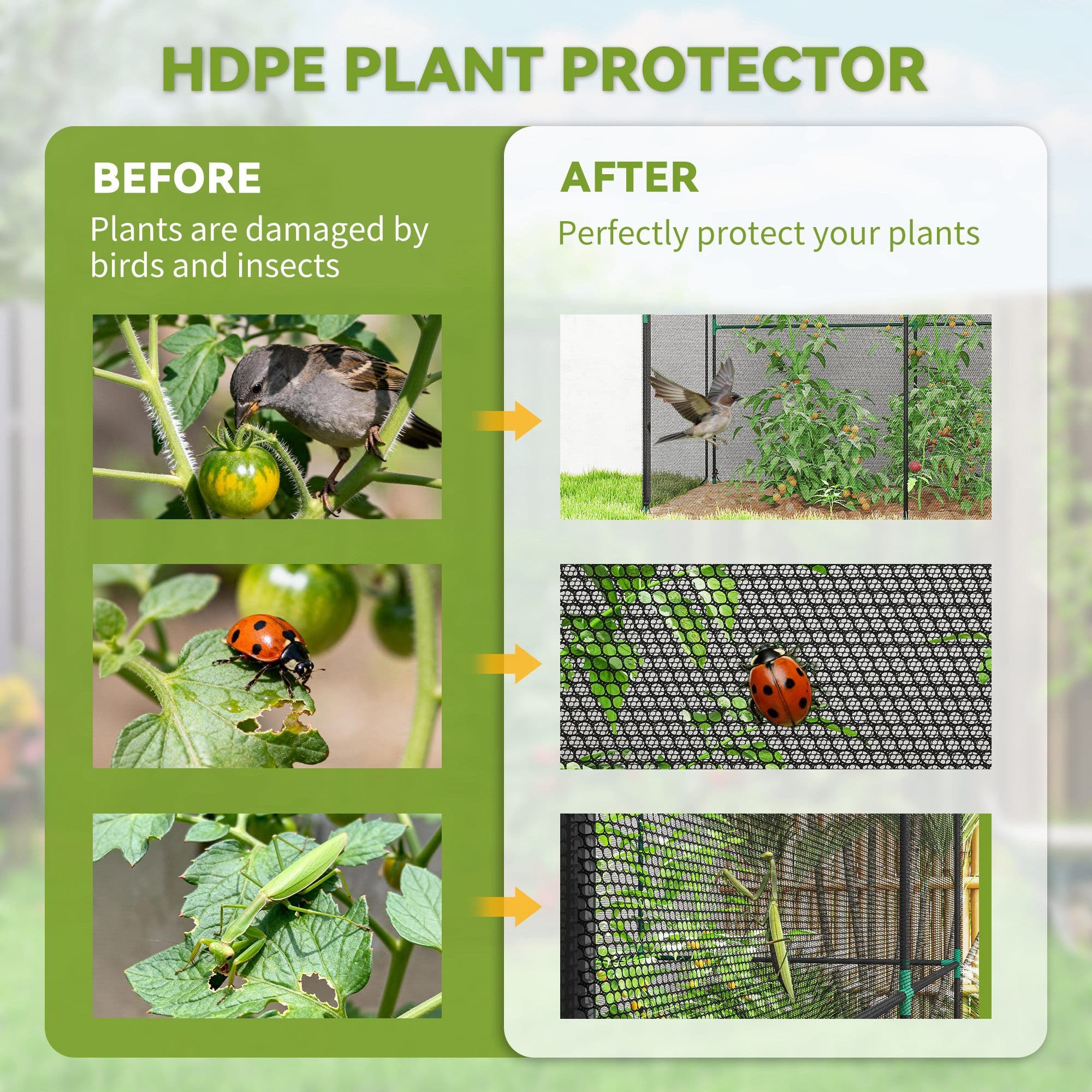 Angel Sar Crop Cage Plant Protection Tent with Zippered Door Plant ...