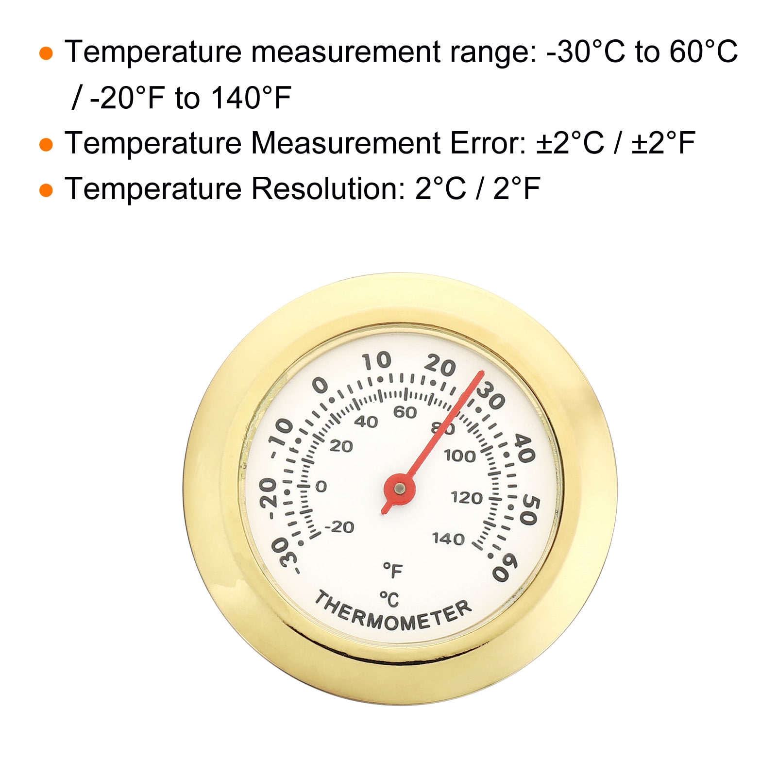 PATIKIL 1.46Inch Mini Indoor Outdoor Thermometer 2pcs Temperature ...