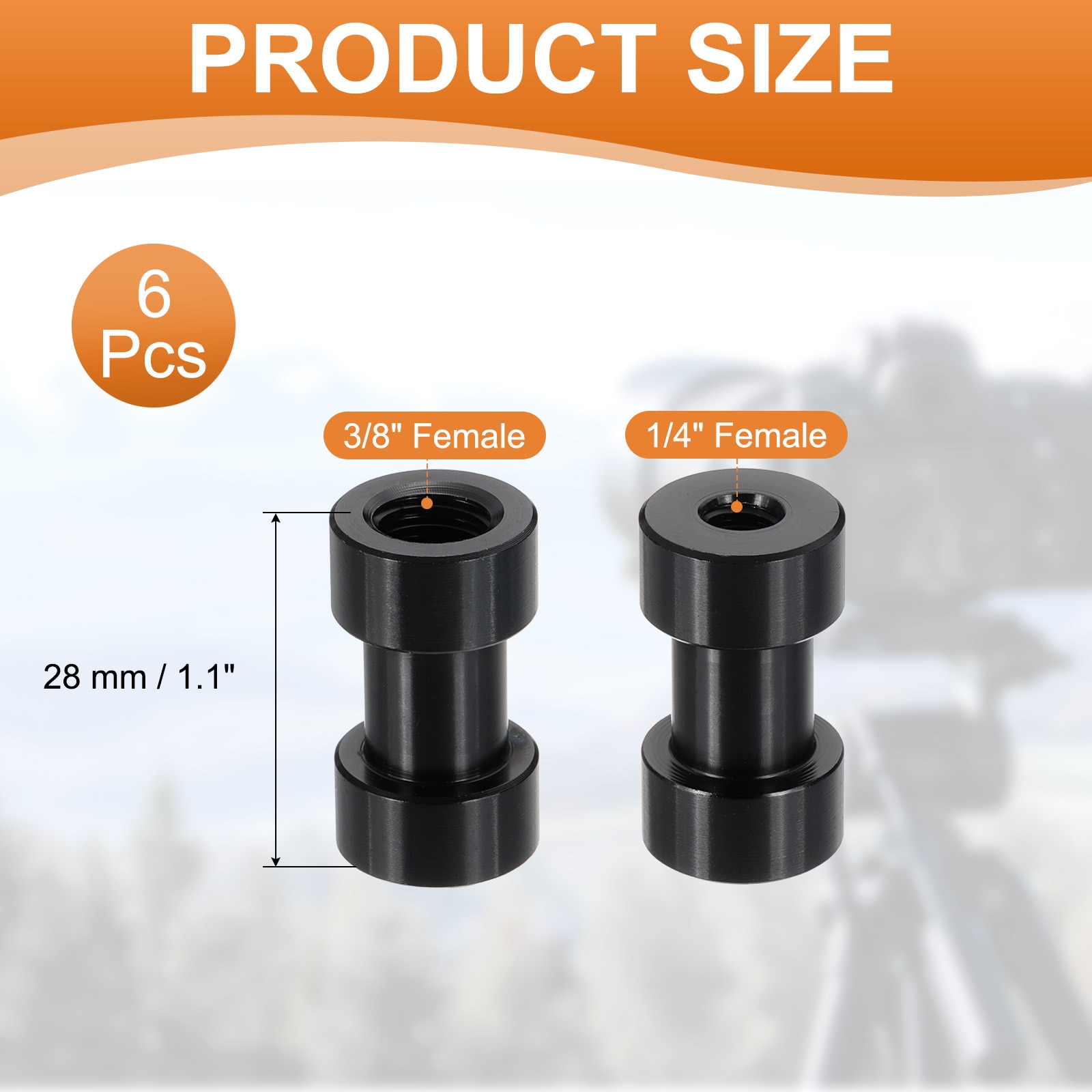 PATIKIL Camera Spigot Screws Converter 1/4inch to 3/8inch Female to ...