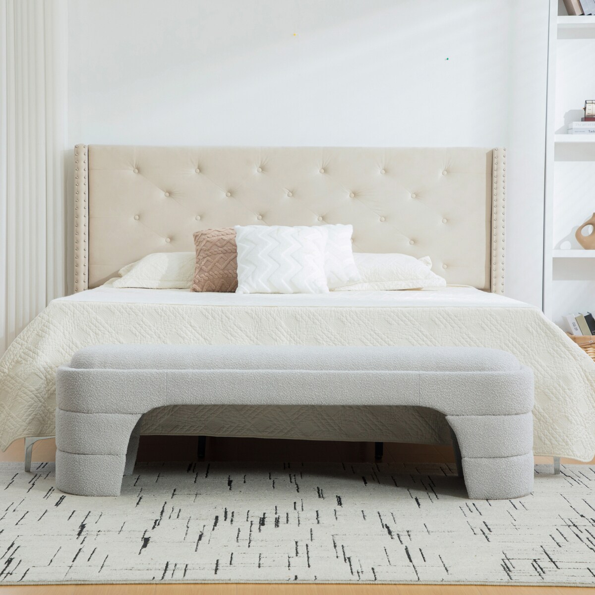 Streamdale Furniture Streamdale 64.96'' Modern Upholstered Armless ...