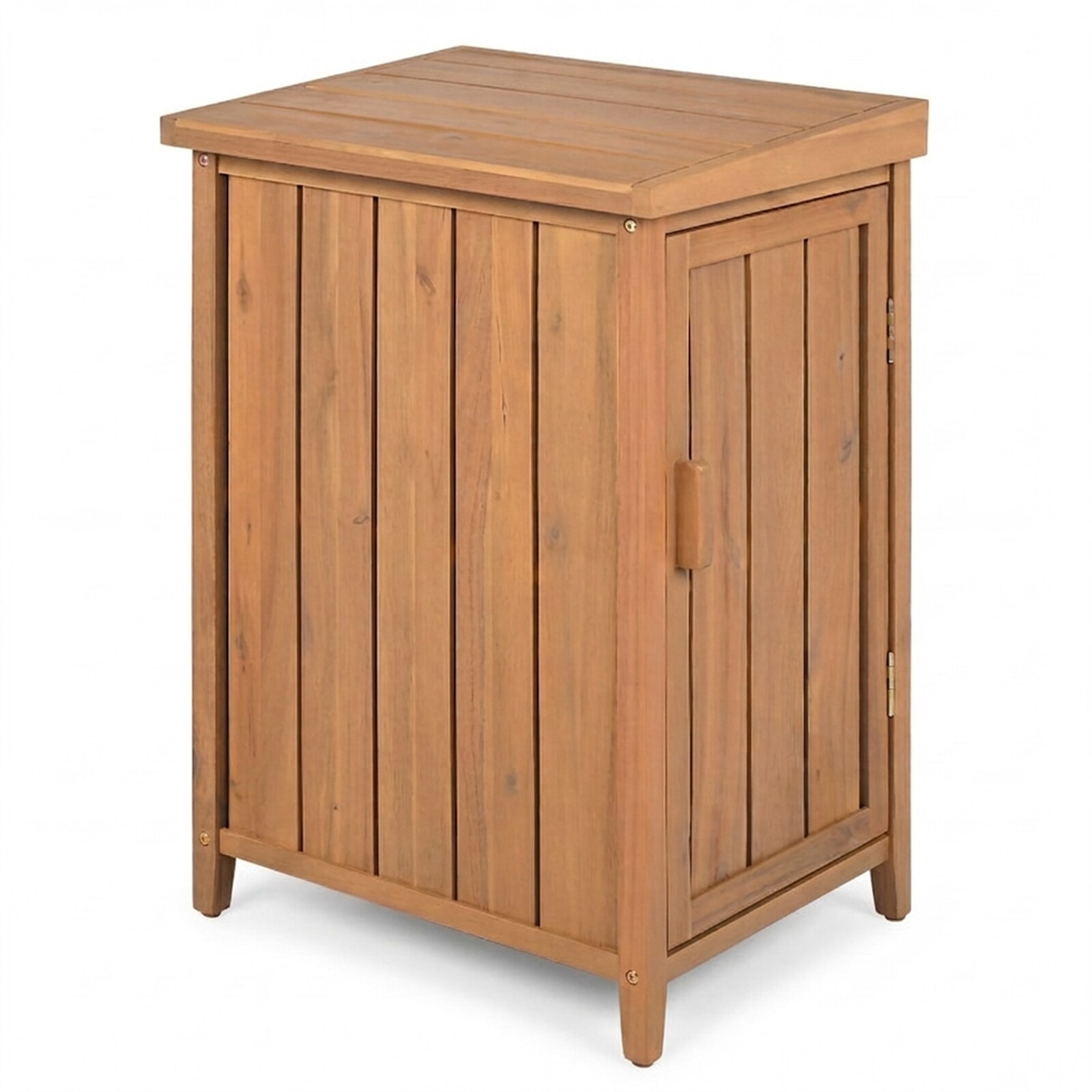 SUGIFT Wood Package Delivery Box with Openable Lid and Removable Shelf ...