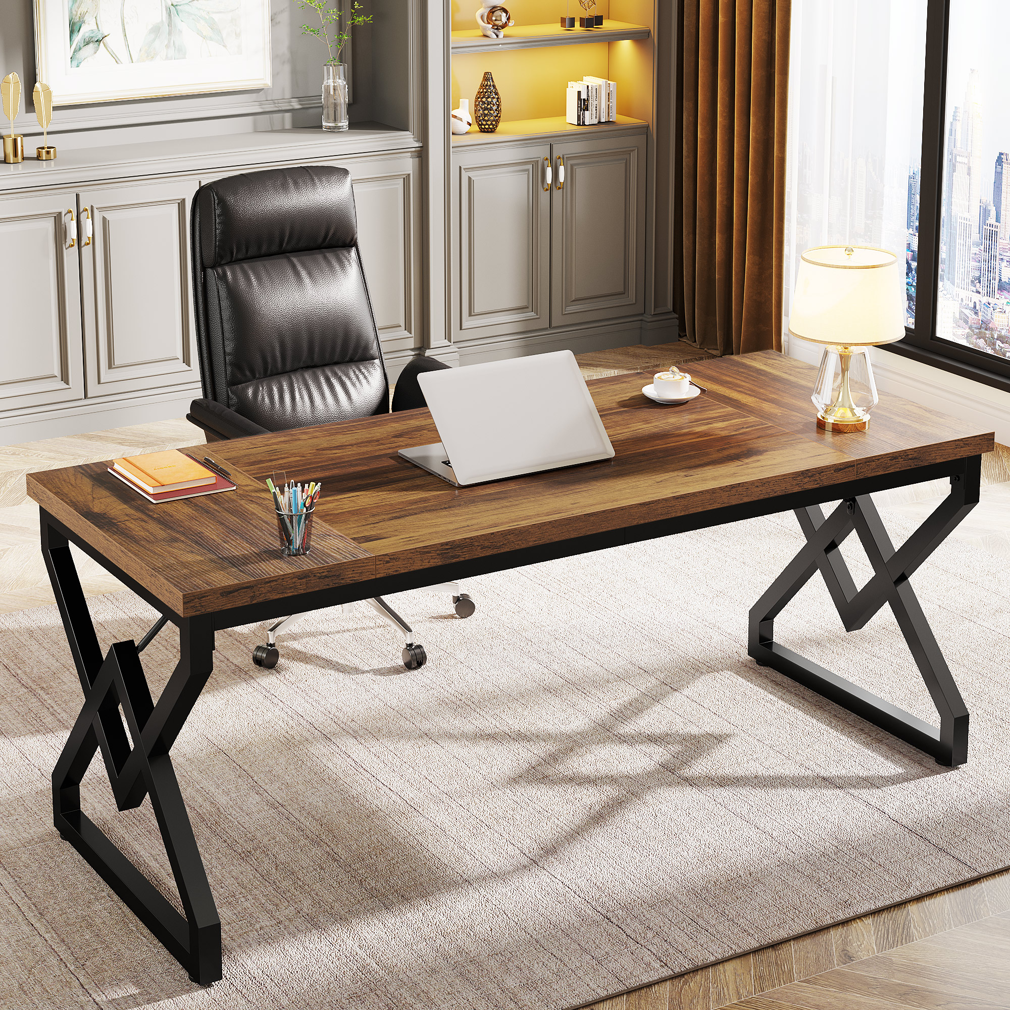 Fnova Office Conference Table Multiple colors/finishes 2 -Person ...