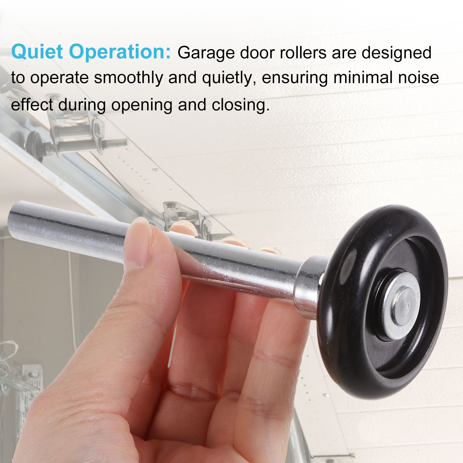 Unique Bargains 2pcs 1.8inch Nylon Garage Door Rollers for 2inch Garage ...