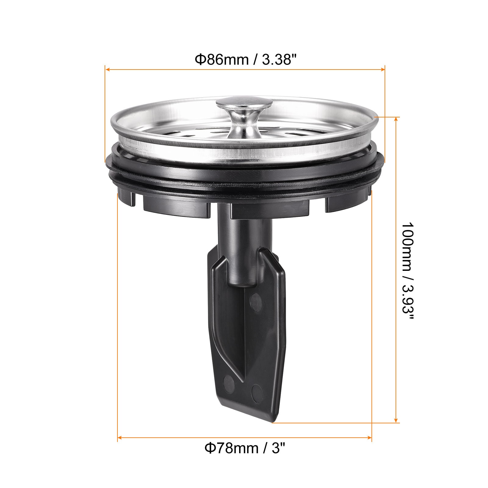 Unique Bargains Garbage Disposal Strainer Cover Water Stopper Stainless ...
