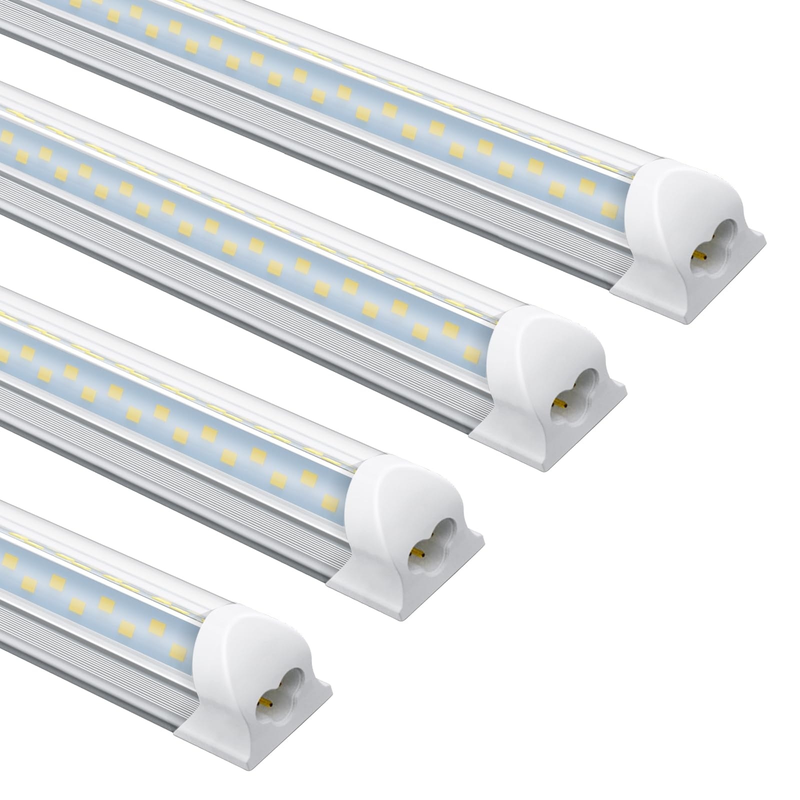AOIZGMY 4 Pack 4FT T8 V Shape Linkable LED Shop Light 6300LM 6500K 45W ...