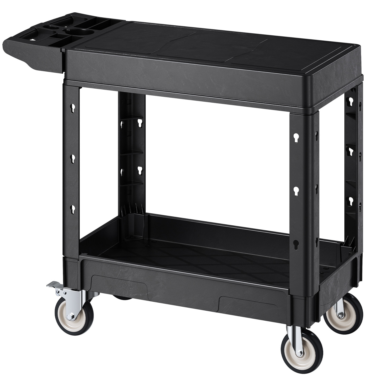 VEVOR Utility Cart 550 lbs Load Capacity 31.3 x 17.7-inch Service Cart ...