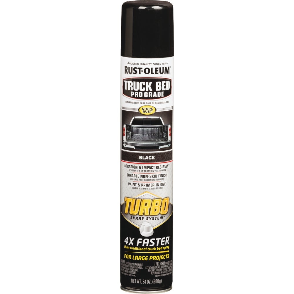Rust-Oleum Turbo Black Truck Bed Coating Spray 24 oz in the Rubberized ...