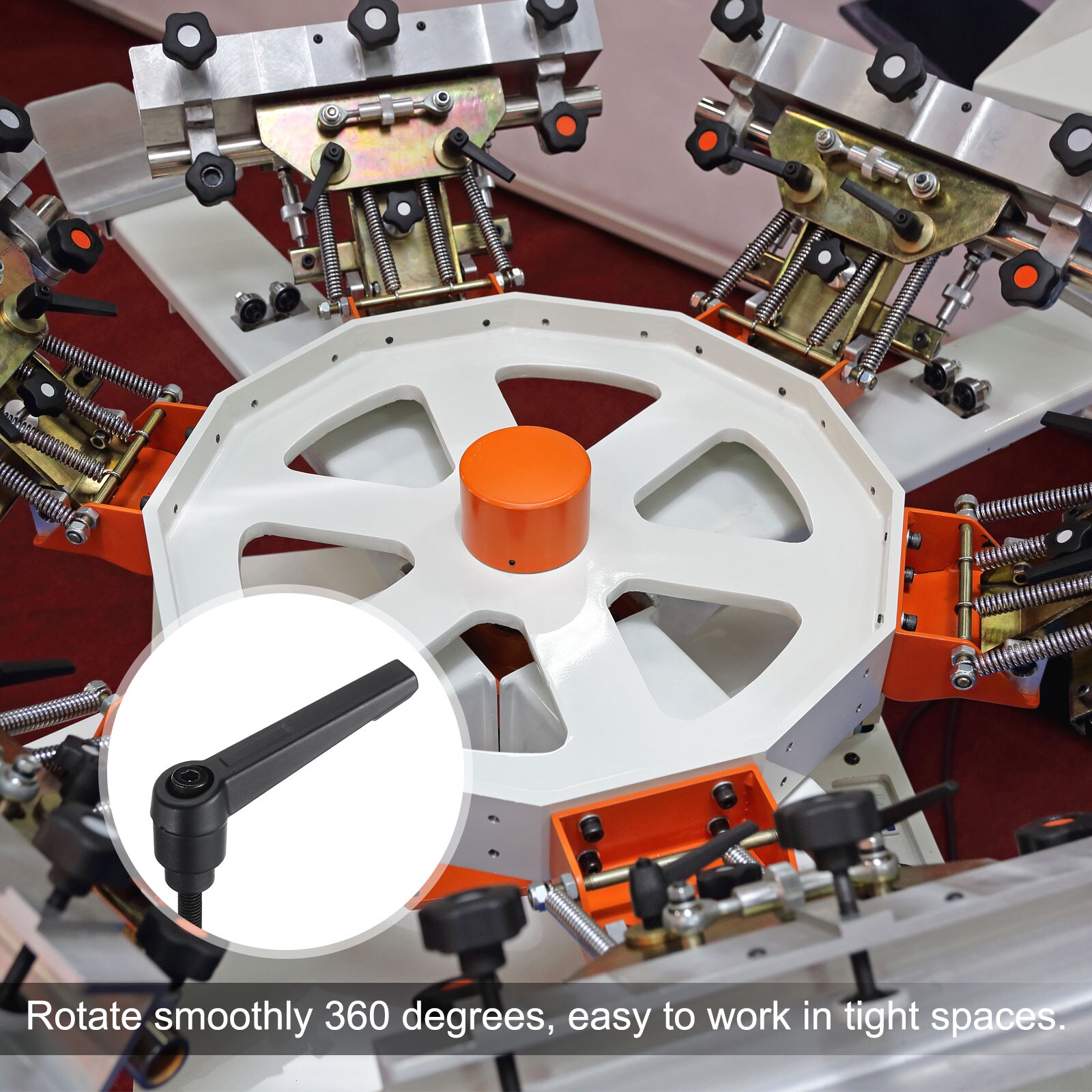 Unique Bargains 15pcs Lever Adjustable Handles M6 x 20mm Metric Male ...