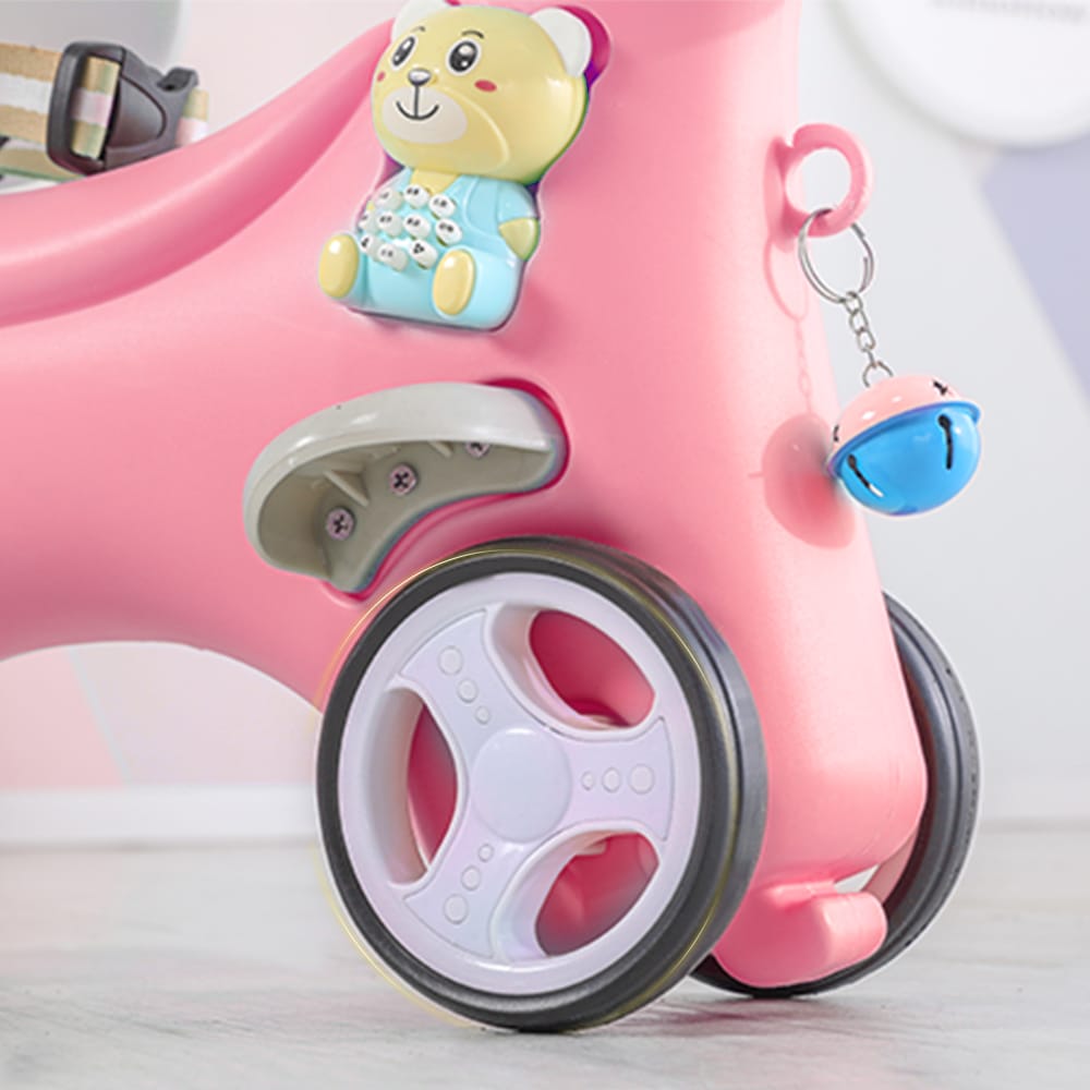 Wooakway Rocking Horse Ride On Toy Stroller with Push Handle and ...