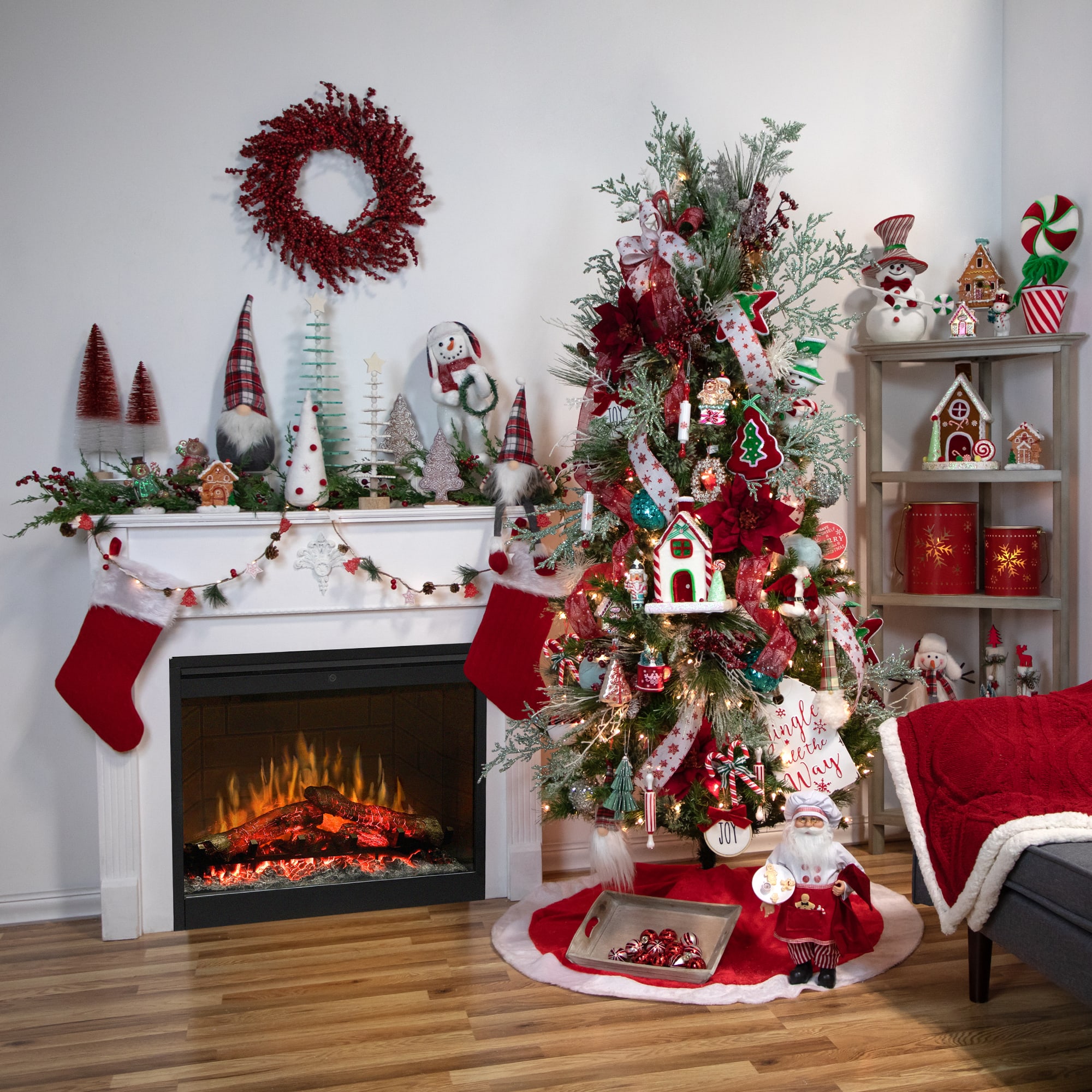 Northlight Glittered Gingerbread Tree Christmas Decoration - 8.25 inch ...
