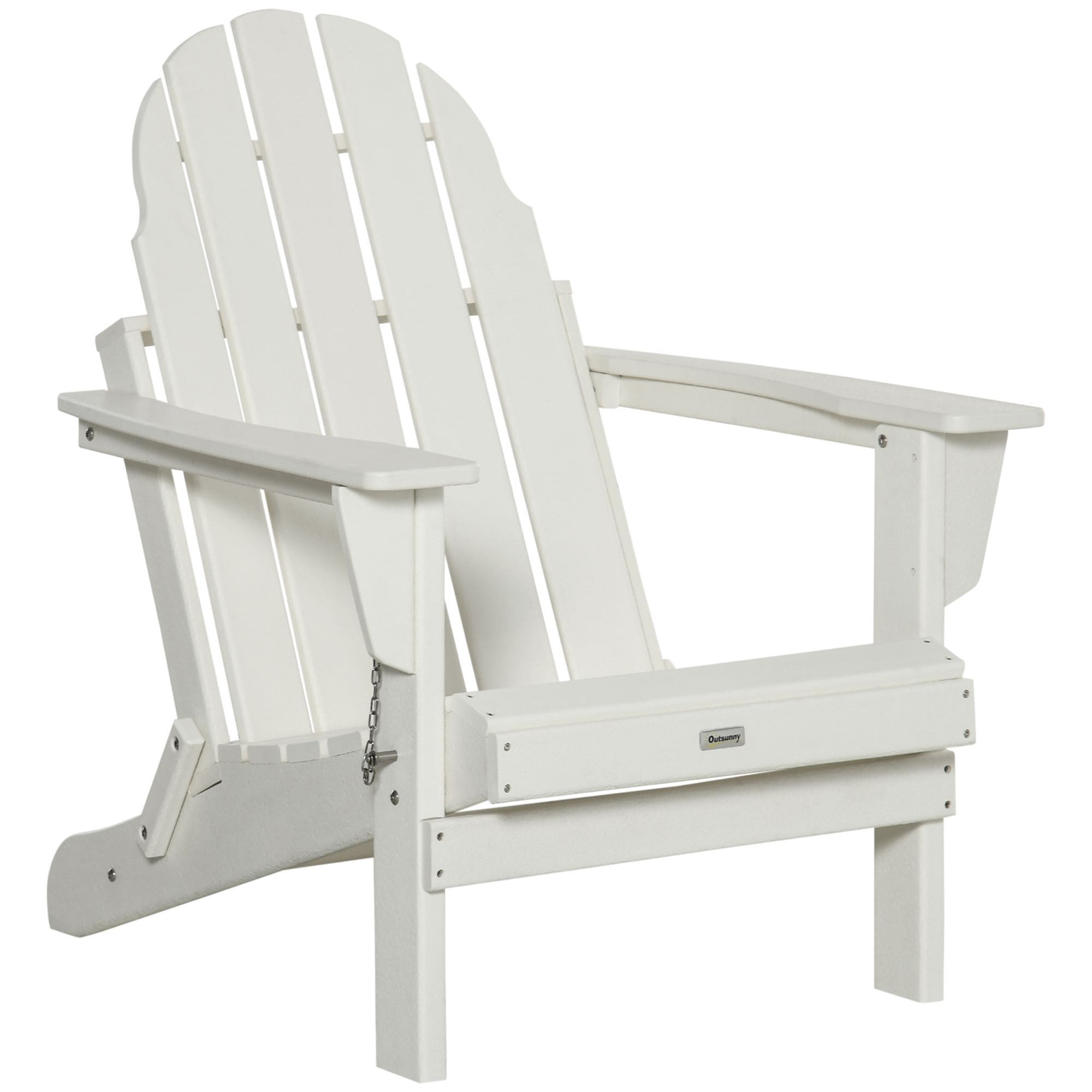 Miki Shinly Patio Chairs Stackable White Wood Frame Stationary ...