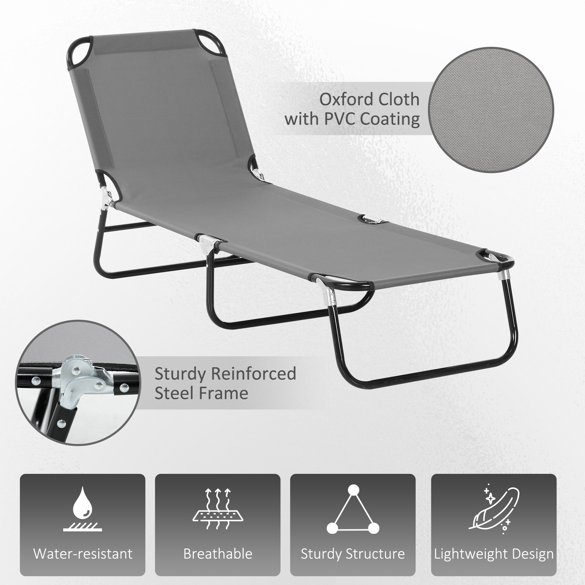 2 Piece Reclining Folding Chaise Lounge Patio Furniture at Lowes.com