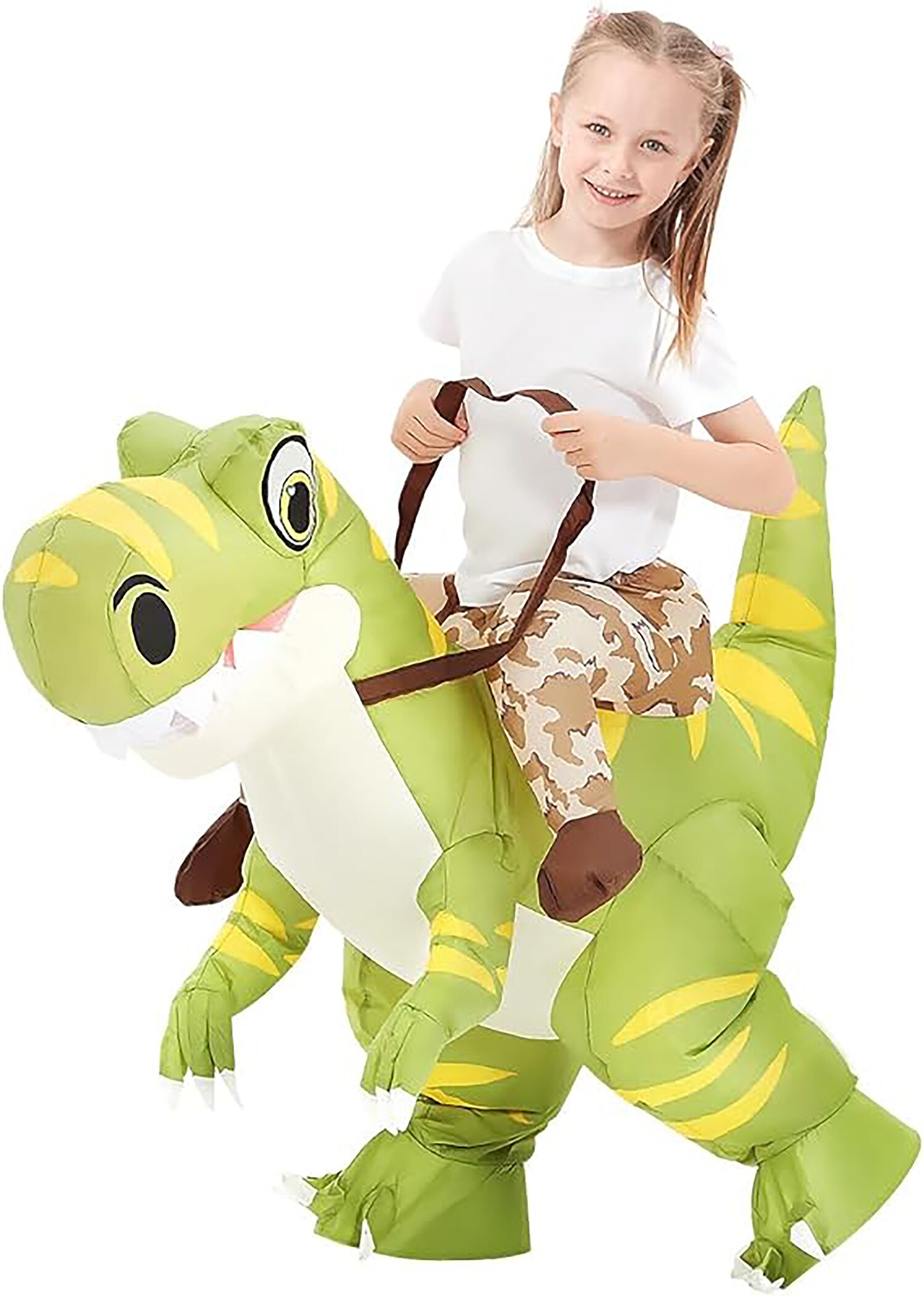 GOOSH GOOSH 55 inch Inflatable Dinosaur Costume Kids Halloween Blow up ...