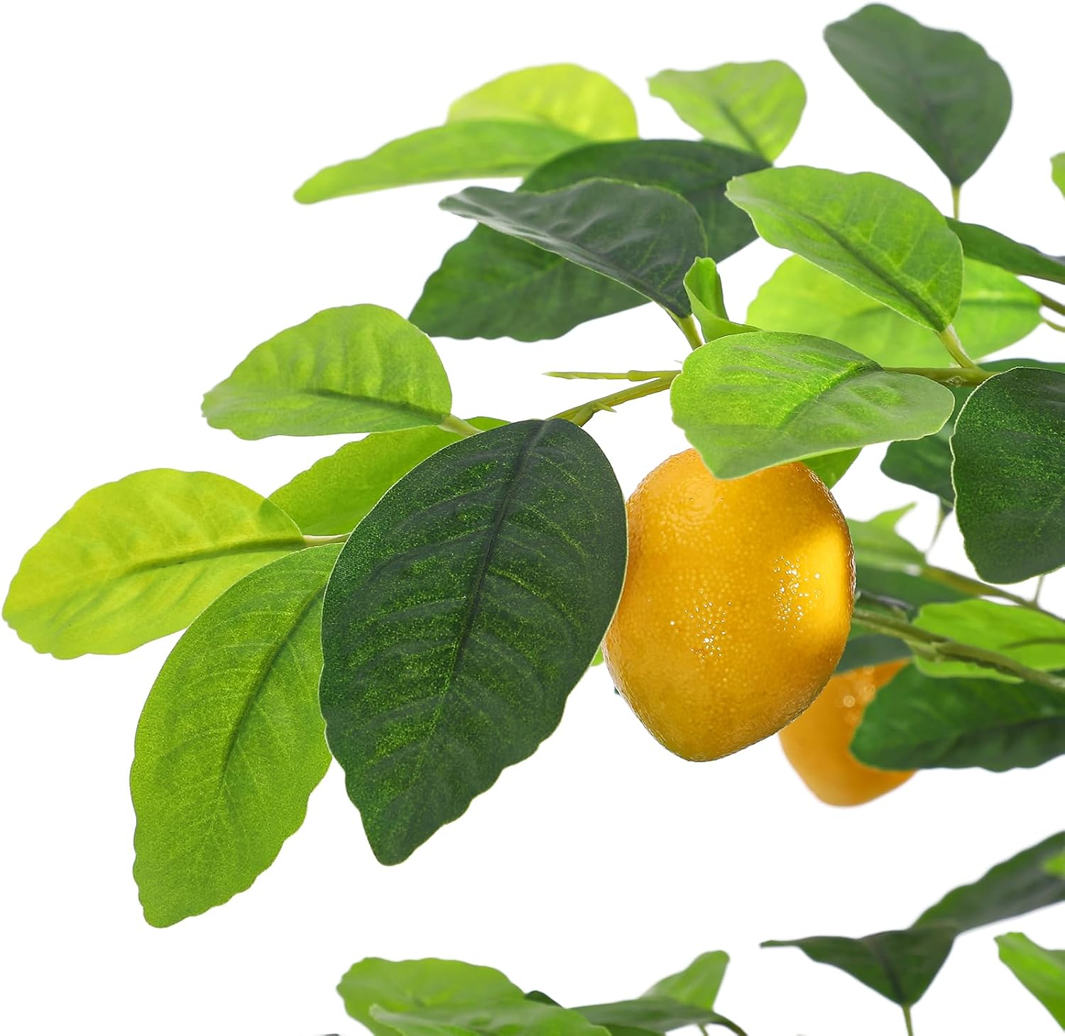 Qeetex 6 ft Artificial Lemon Tree Indoor Pre Potted Faux Lemon Tree ...