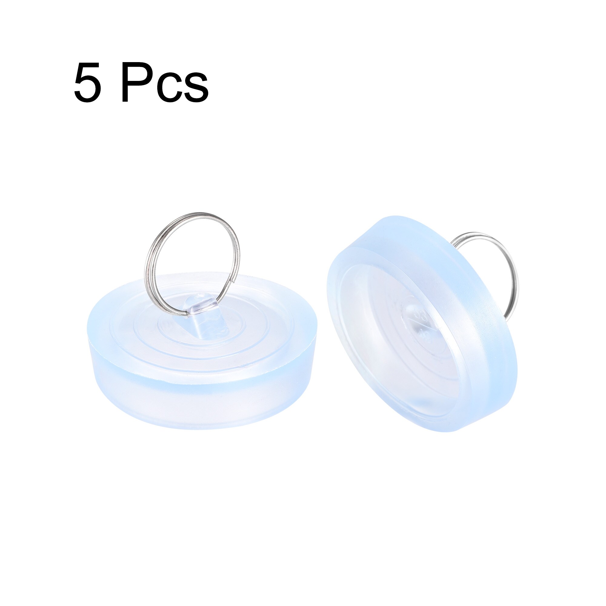 Unique Bargains Rubber Sink Plug 5pcs Clear Drain Stopper Fit 2 Inch to ...
