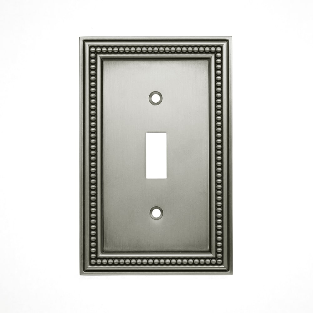 allen + roth Beaded 1 -Gang Brushed satin pewter Zinc Indoor Toggle ...