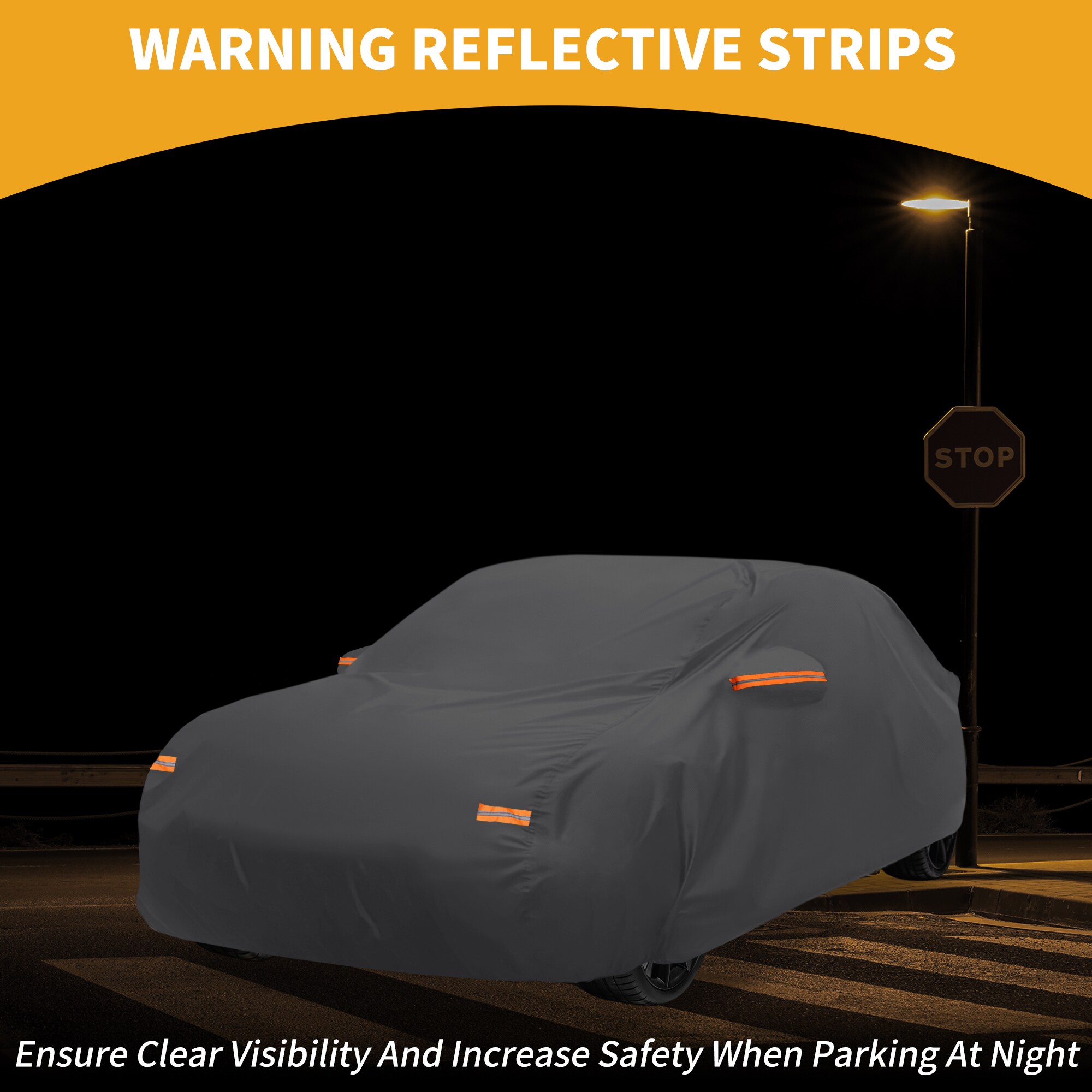 Unique Bargains Waterproof All-Weather Universal Car Cover with Right ...