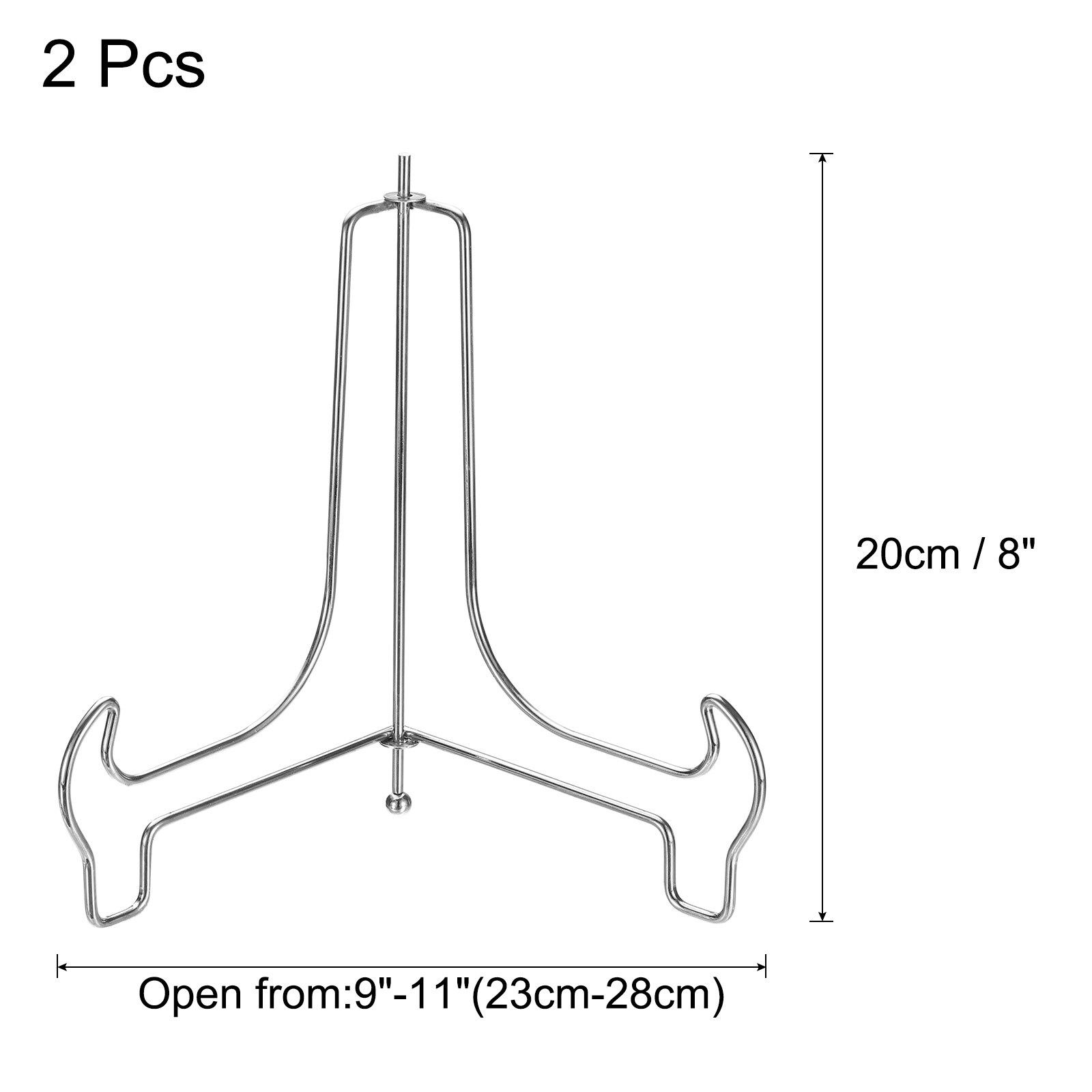 Unique Bargains 2pcs 8 Inch Plate Stand for Display Iron Decorative ...