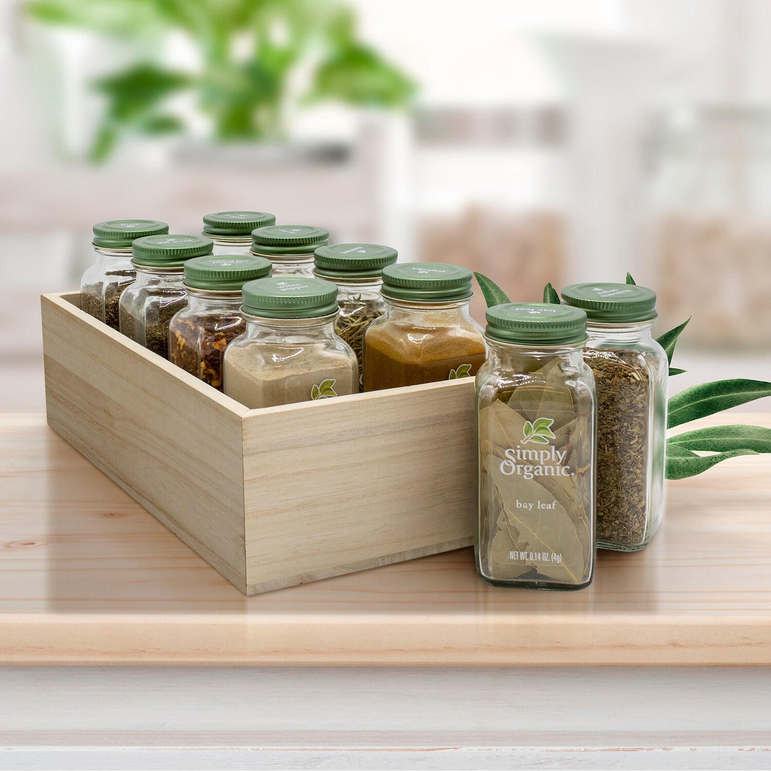 SORBUS 4 Pack Wood Crates Organizer Bins for Pantry Storage Closet ...