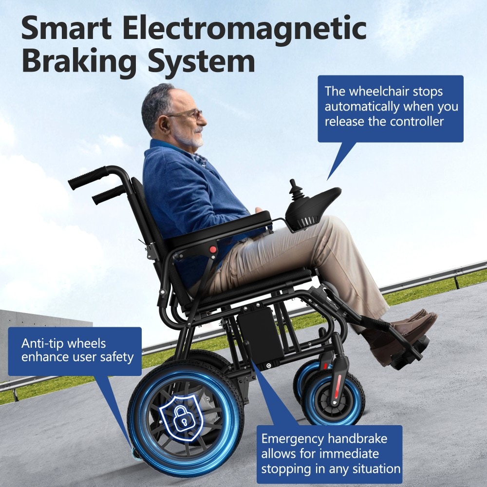 KERDOM Electric Wheelchairs for Adults Foldable Lightweight Power ...