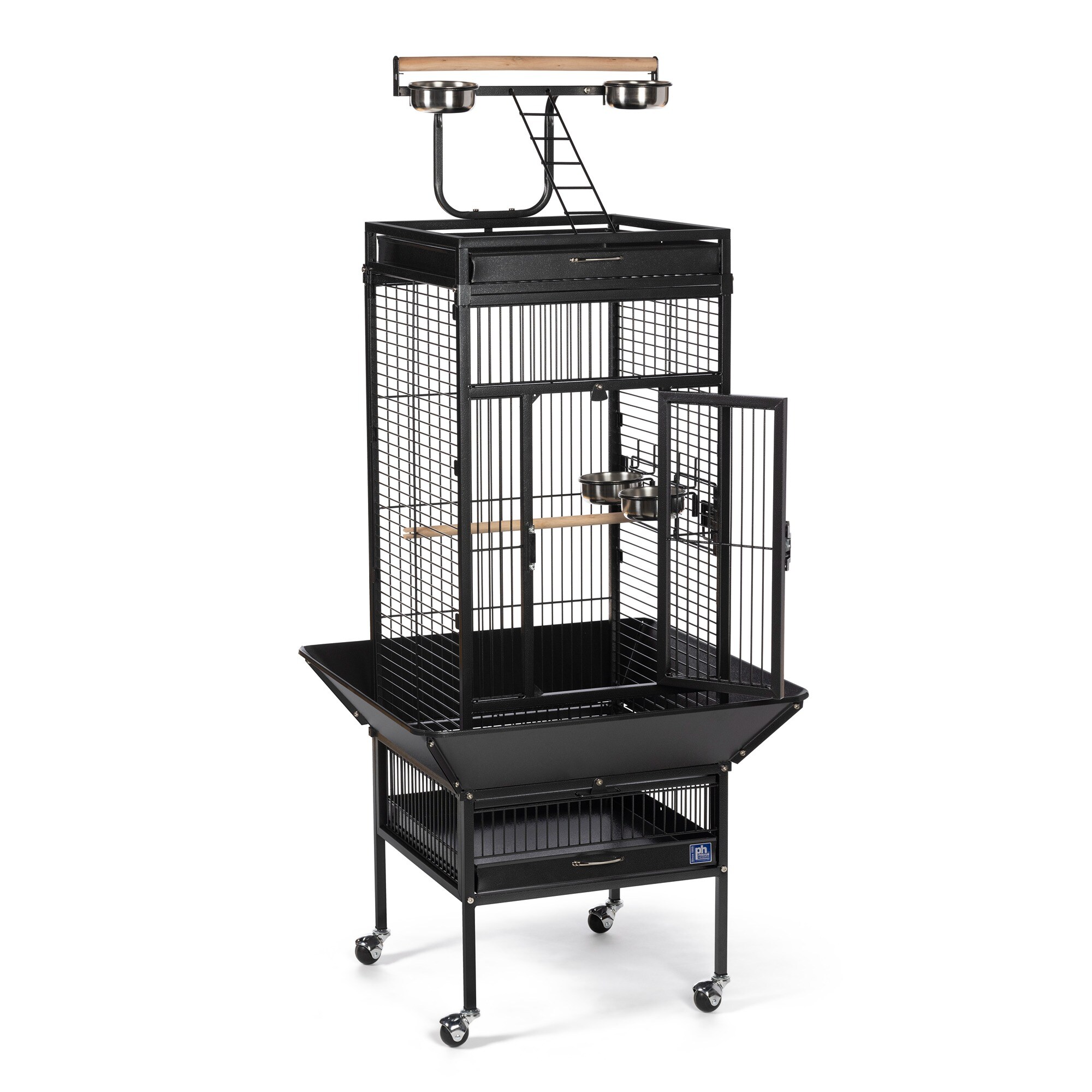 Prevue 1 -Count Black hammertone finish Protective cage in the Bird ...
