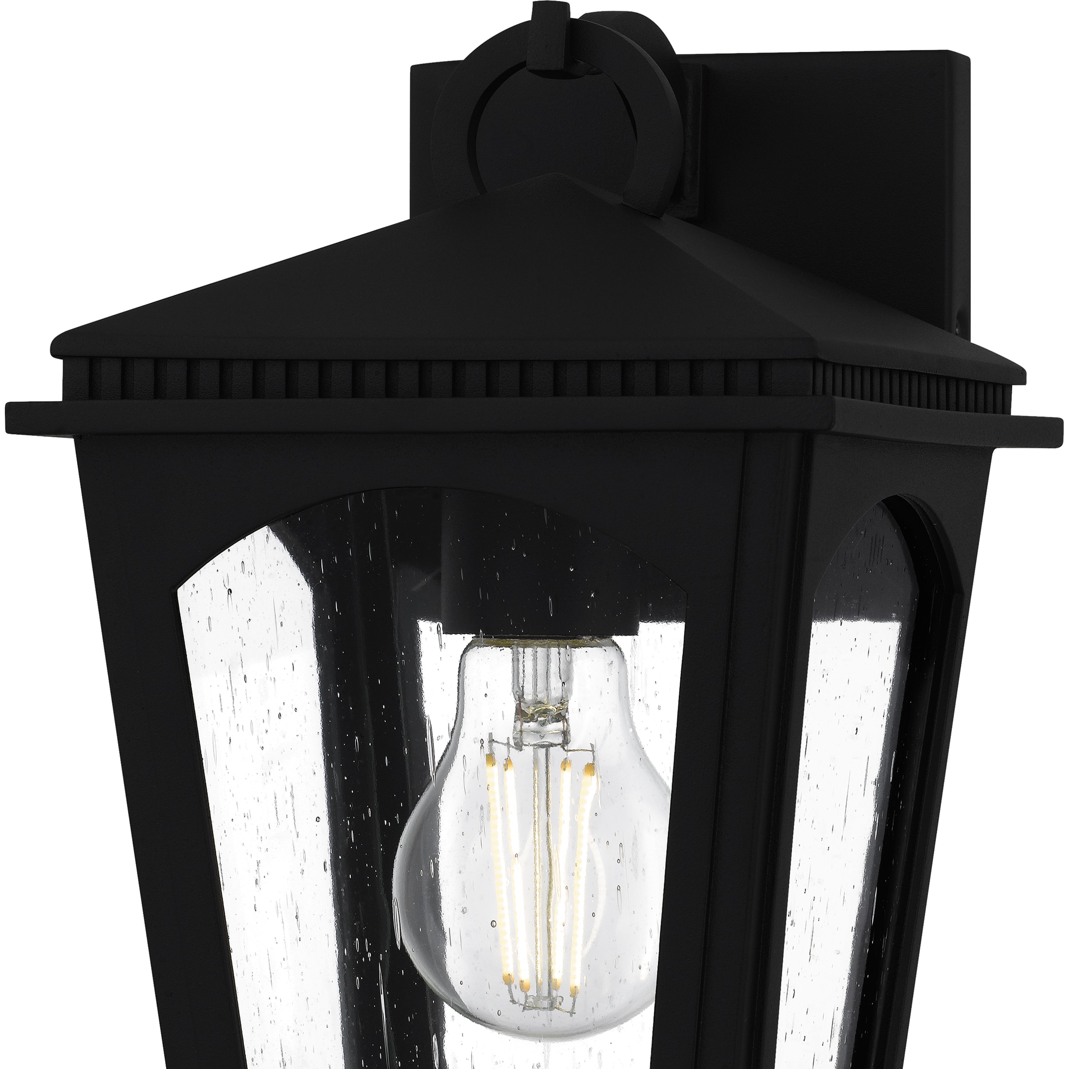 Quoizel Huck 1 -Light 10.5-in H Black Hardwired Outdoor Wall Light in ...