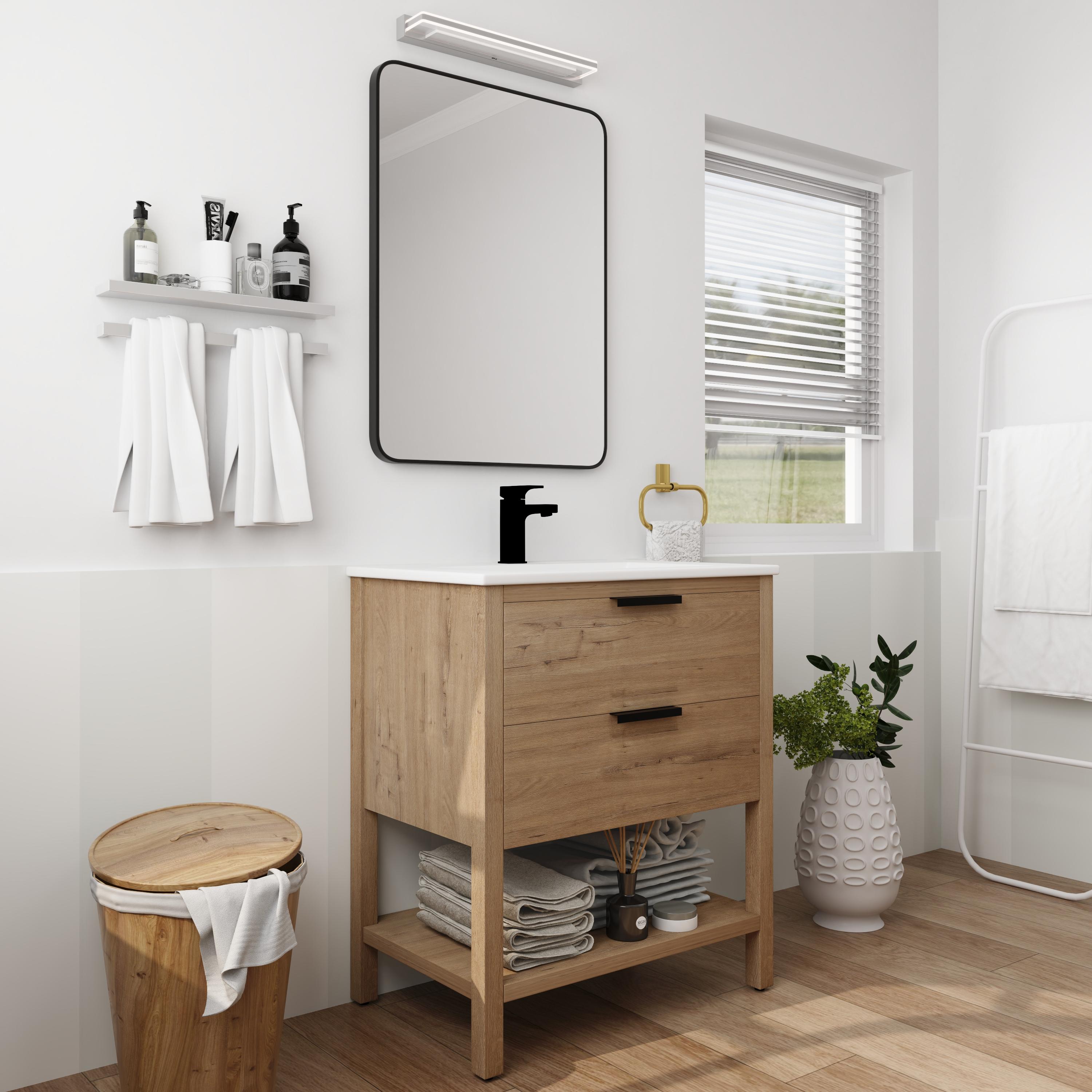 Bayfeve (Assembly Required) 30 Inch Freestanding Bathroom Vanity with ...