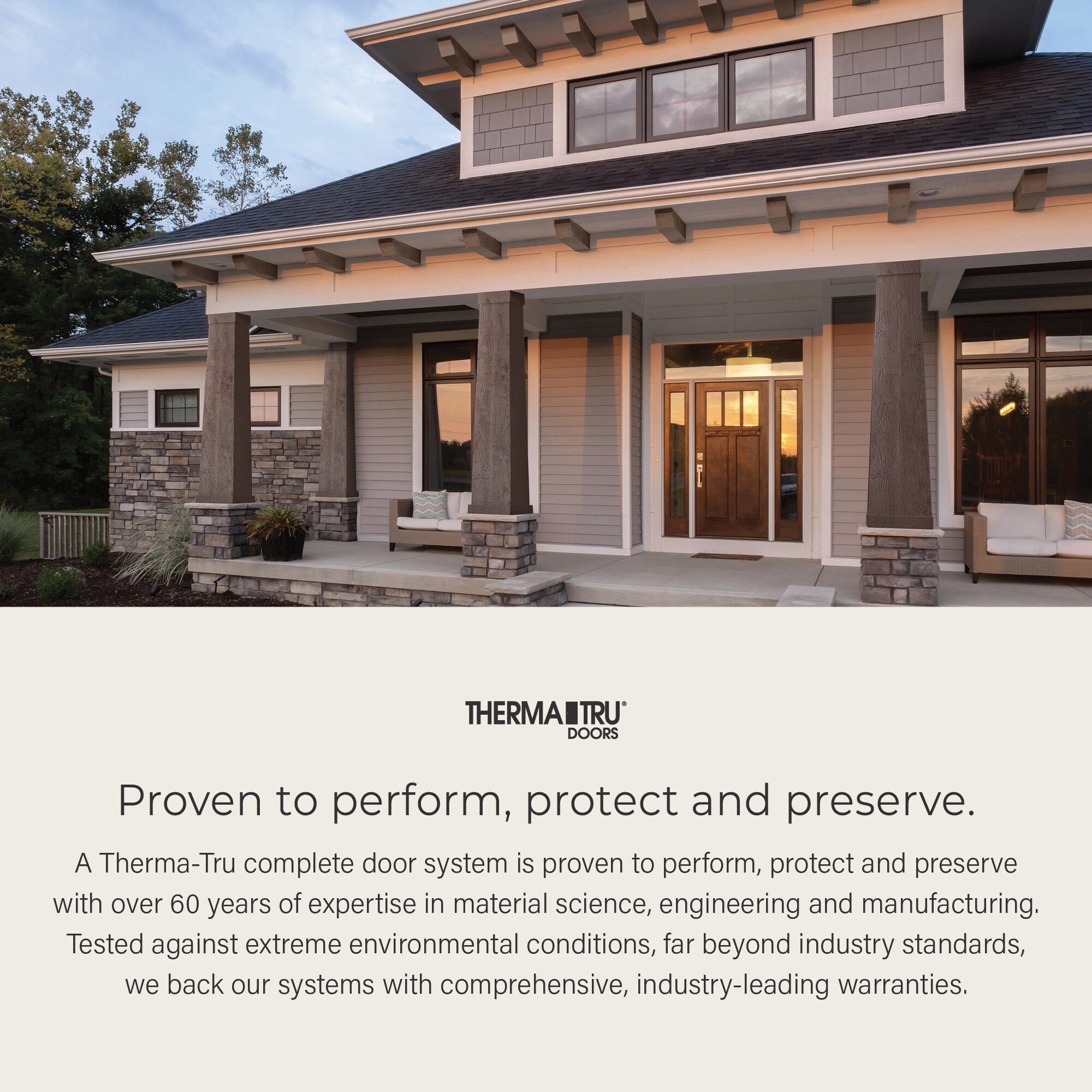 Therma-Tru HOMEWARD 36-in x 96-in x 4-9/16-in Fiberglass 1/4 lite Right ...