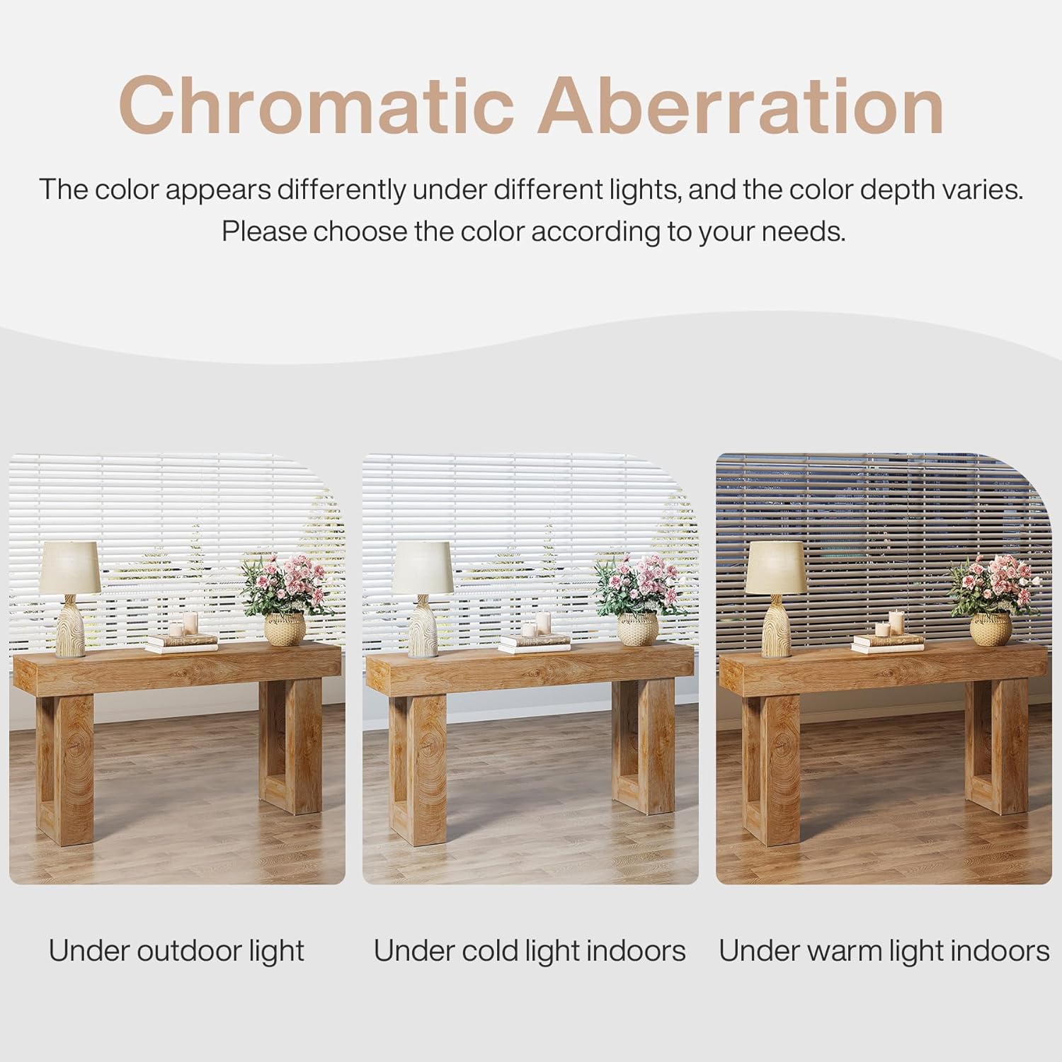 Tribesigns 63 inches Farmhouse Console Table Natural Wooden Sofa Table ...