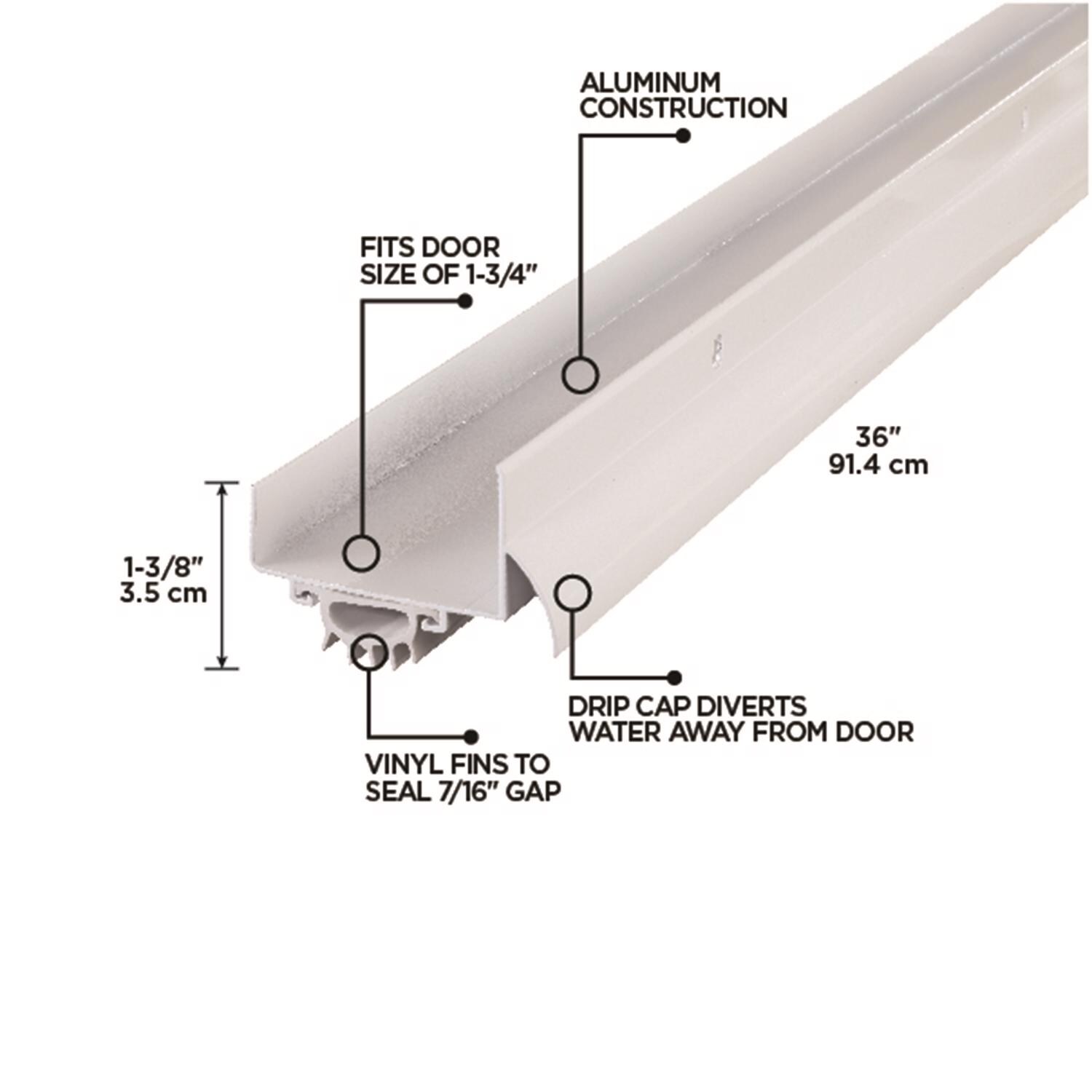 MFM Building Products M-D 06403 36-Inch White Aluminum and Vinyl Door ...