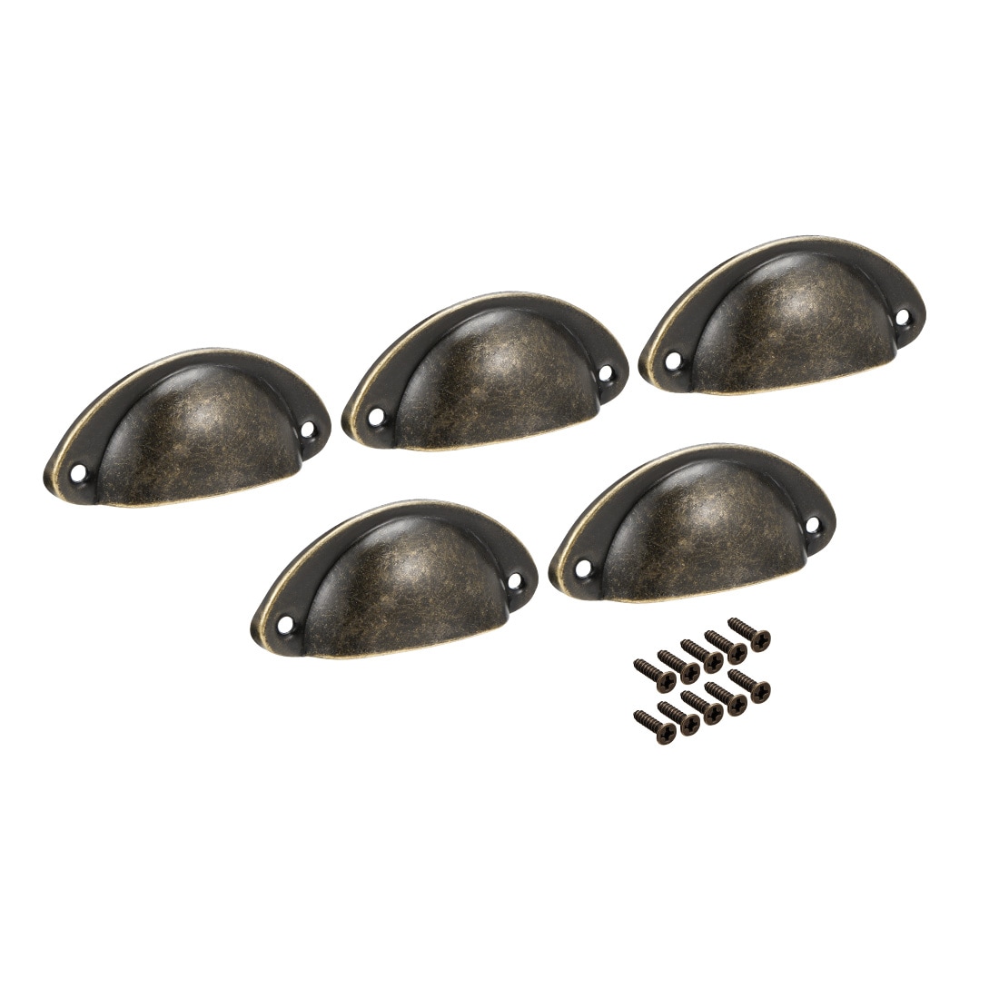 Unique Bargains Cup Pulls Carbon Steel Shell Pull Handles Bronze Tone ...