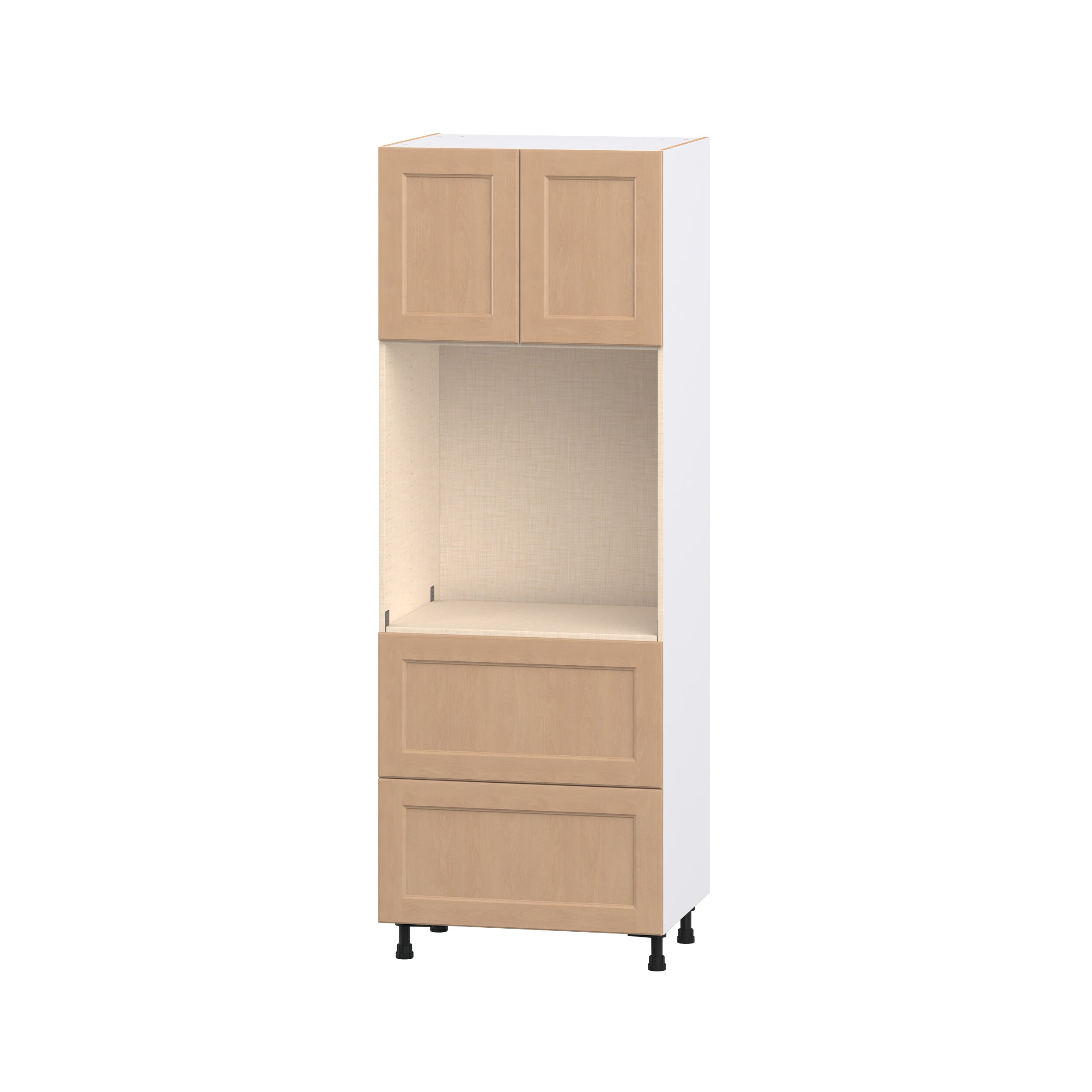 Hugo&Borg Raleigh 30-in W x 84.5-in H x 24.5-in D Sugar Cookie Stained ...