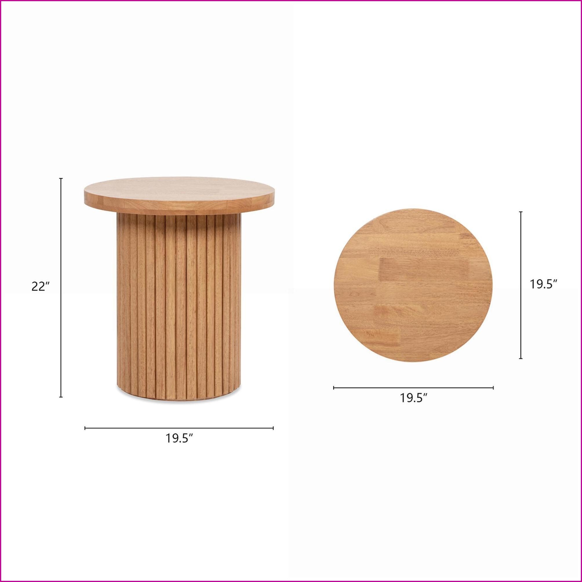 Watnature Kenzie 19.5'' Space Saving Rubberwood Coffee Table with ...