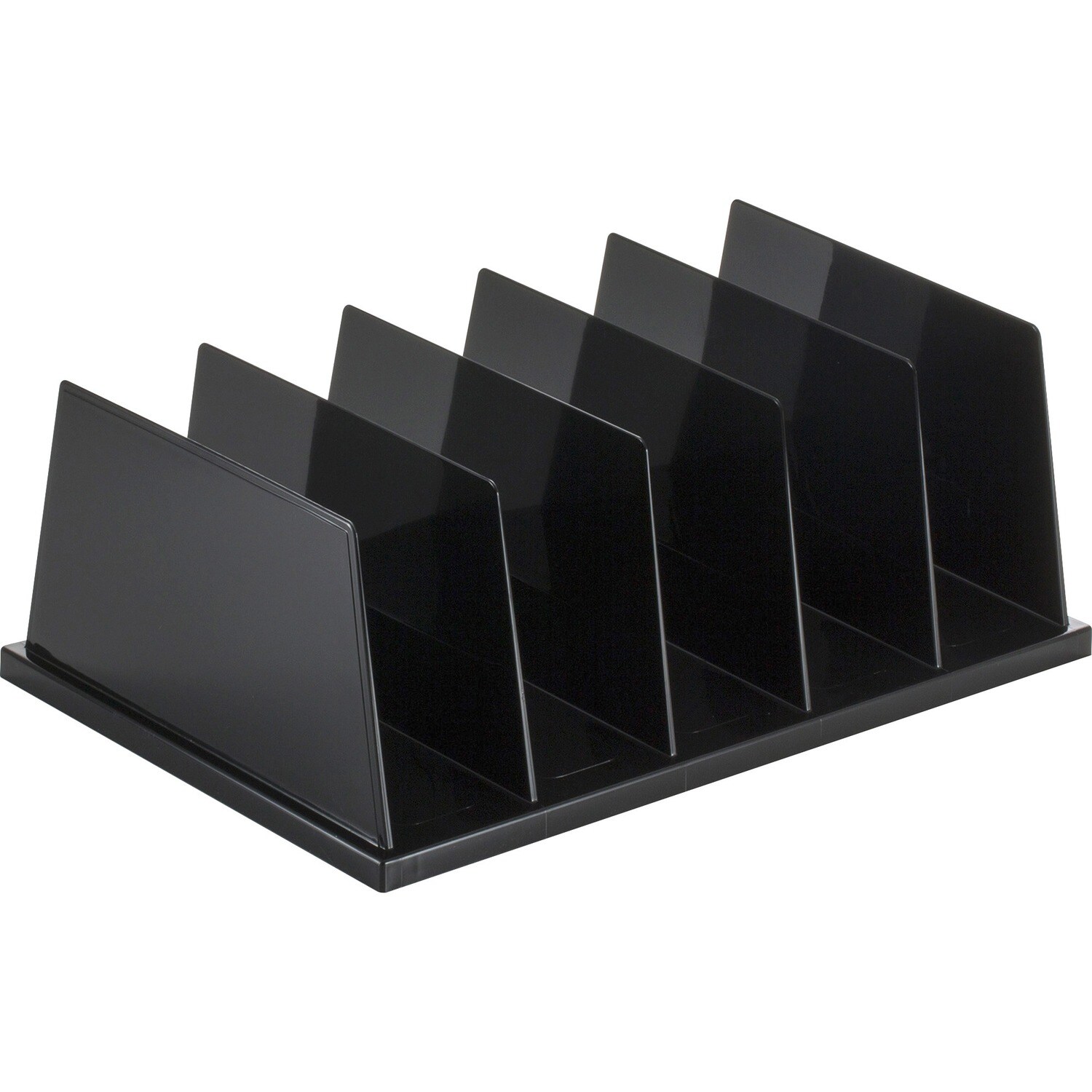 Officemate Desktop Sorter 5 Compartments Desktop Plastic Black in the ...