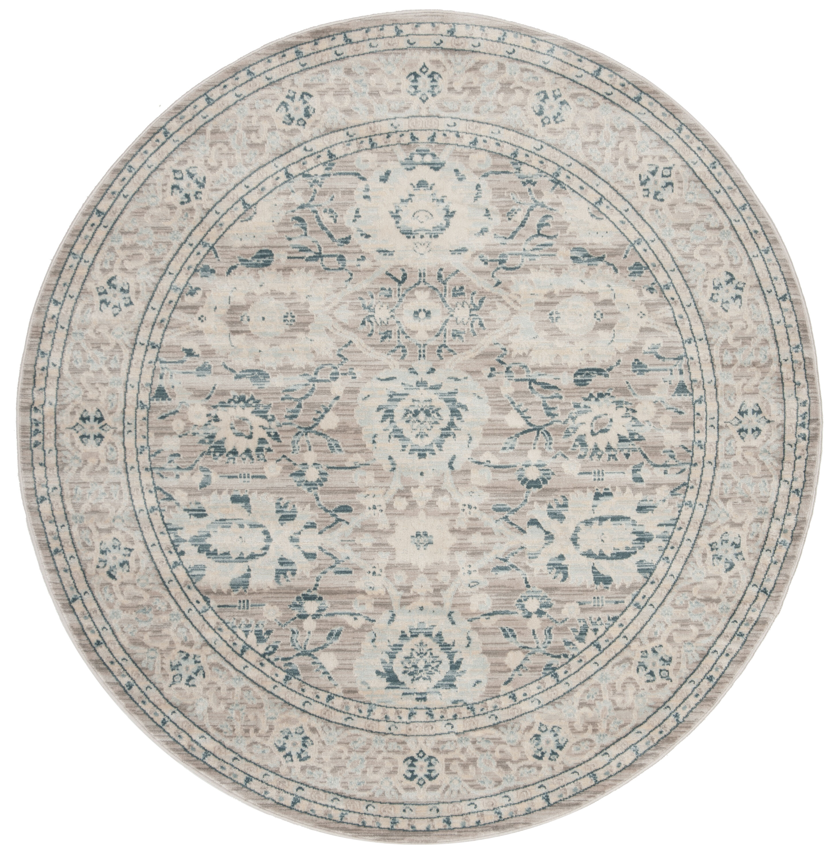 Safavieh Archive 670A Grey Blue 5ft x 5ft Round Rug in the Rugs ...