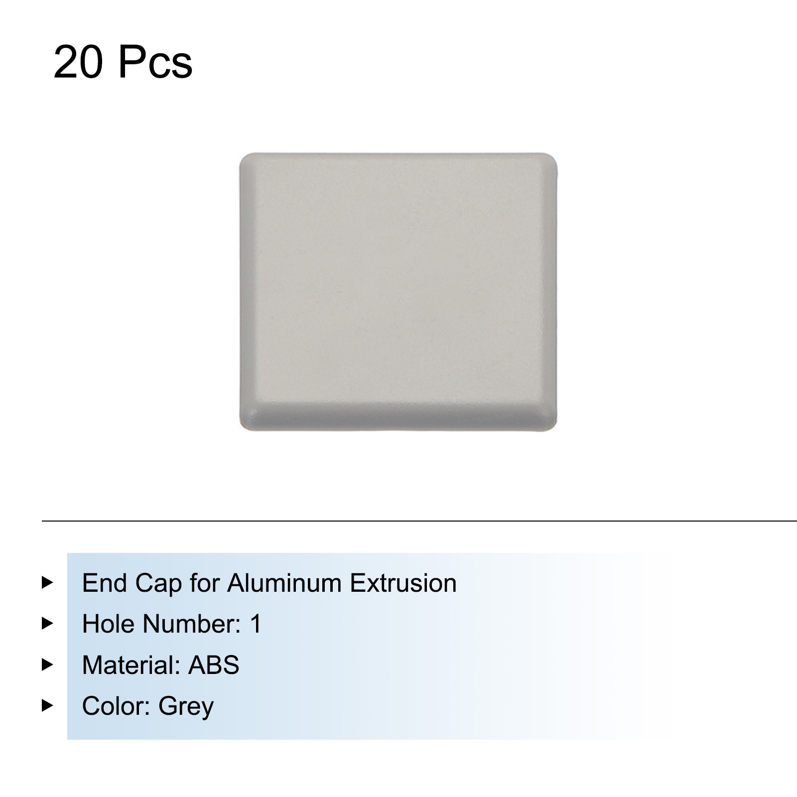 Unique Bargains 20pcs Standard Plastic Square Aluminum Extrusion End ...
